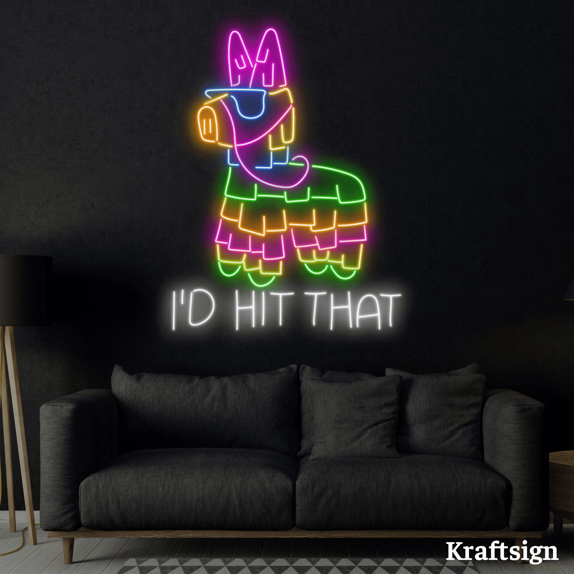 Craftnamesign Toy Carriage I'd Hit That Neon Sign, Nursery Kid Room ...
