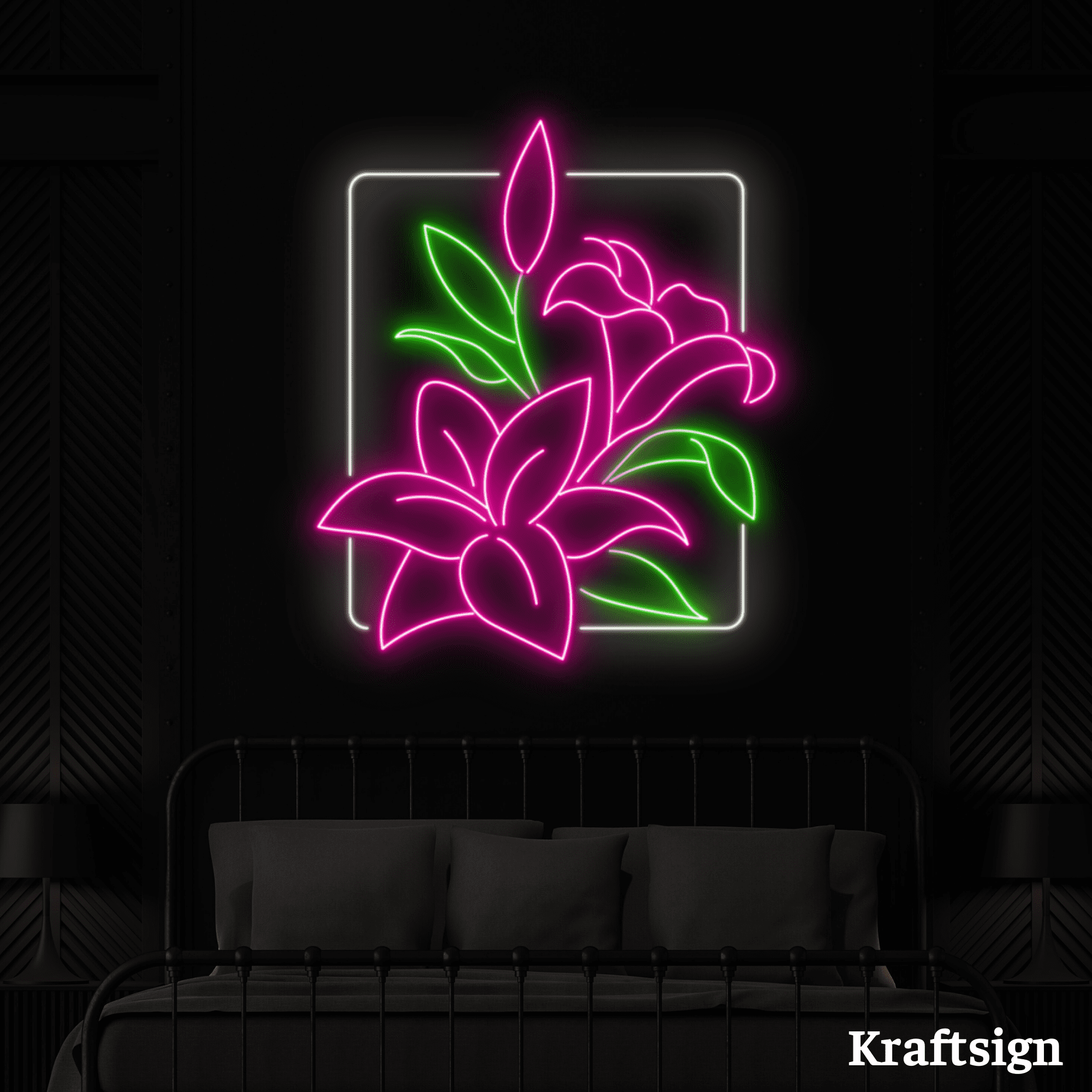 Craftnamesign Tulip Flower Neon Sign, Flower Shop Decor, Tulip Lover ...
