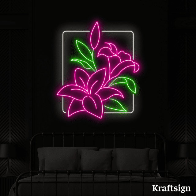 Craftnamesign Tulip Flower Neon Sign, Flower Shop Decor, Tulip Lover ...