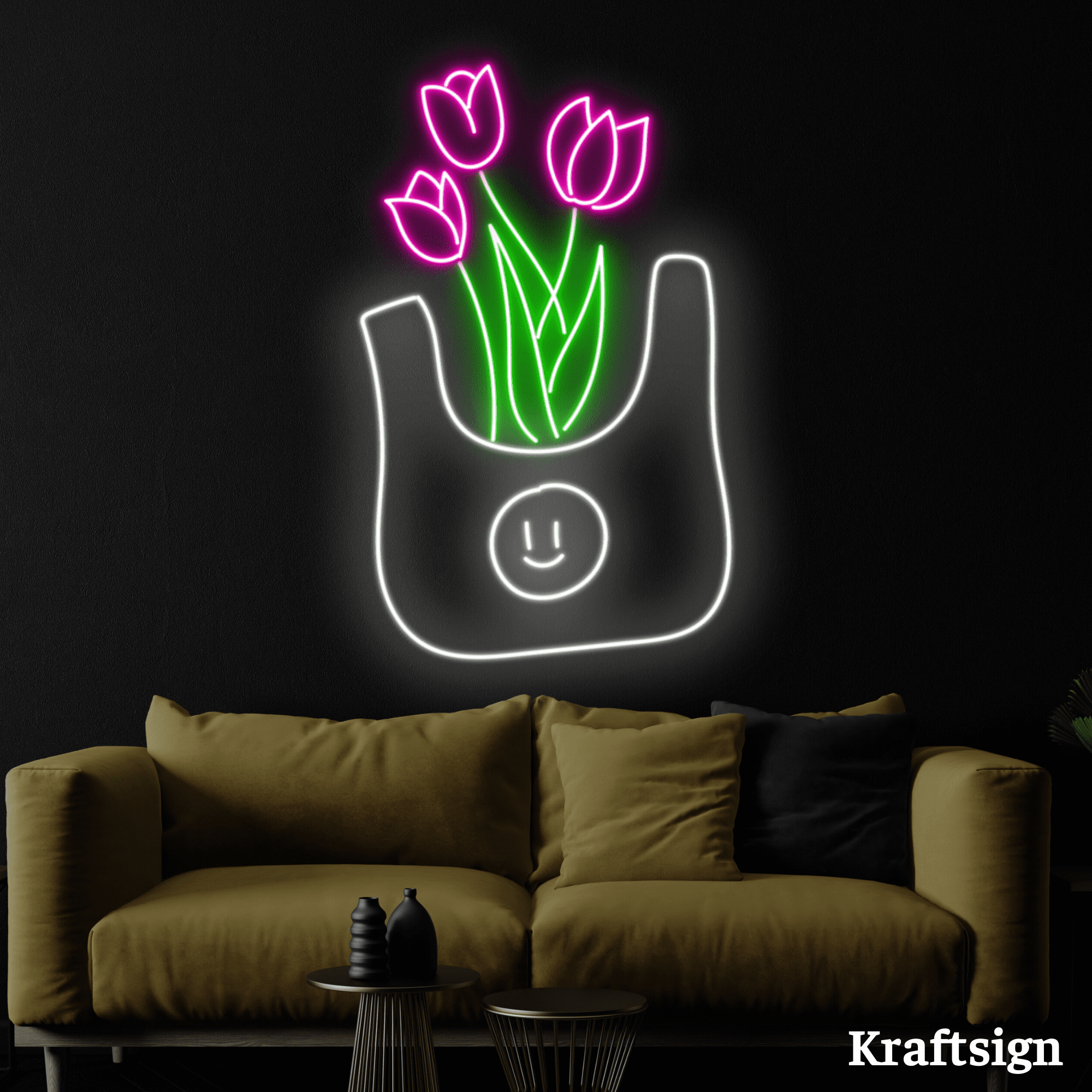 Craftnamesign Tulip Flower Neon Sign, Flower Shop Decor - Walmart.com