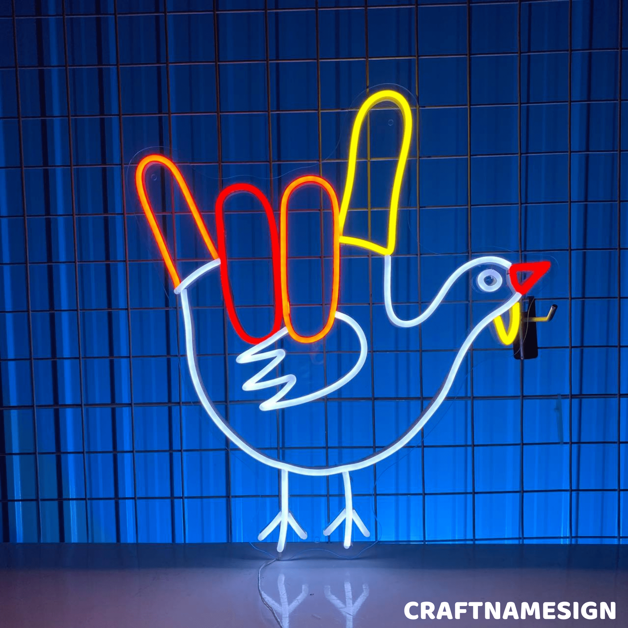 Craftnamesign Turkey Rock N Roll Neon Light For Thanksgiving Day Wall ...