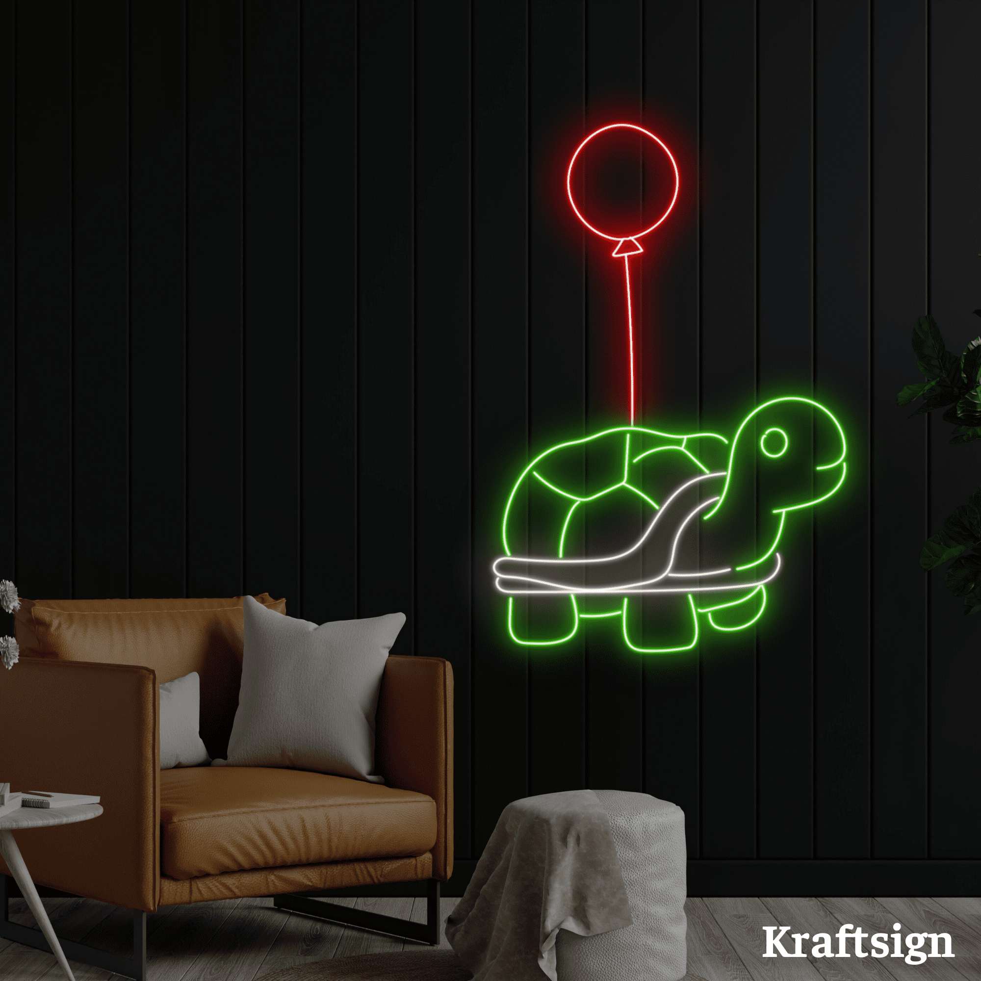 Craftnamesign Turtle Ballon Neon Sign, Nursery Decor, Turtle Lover ...