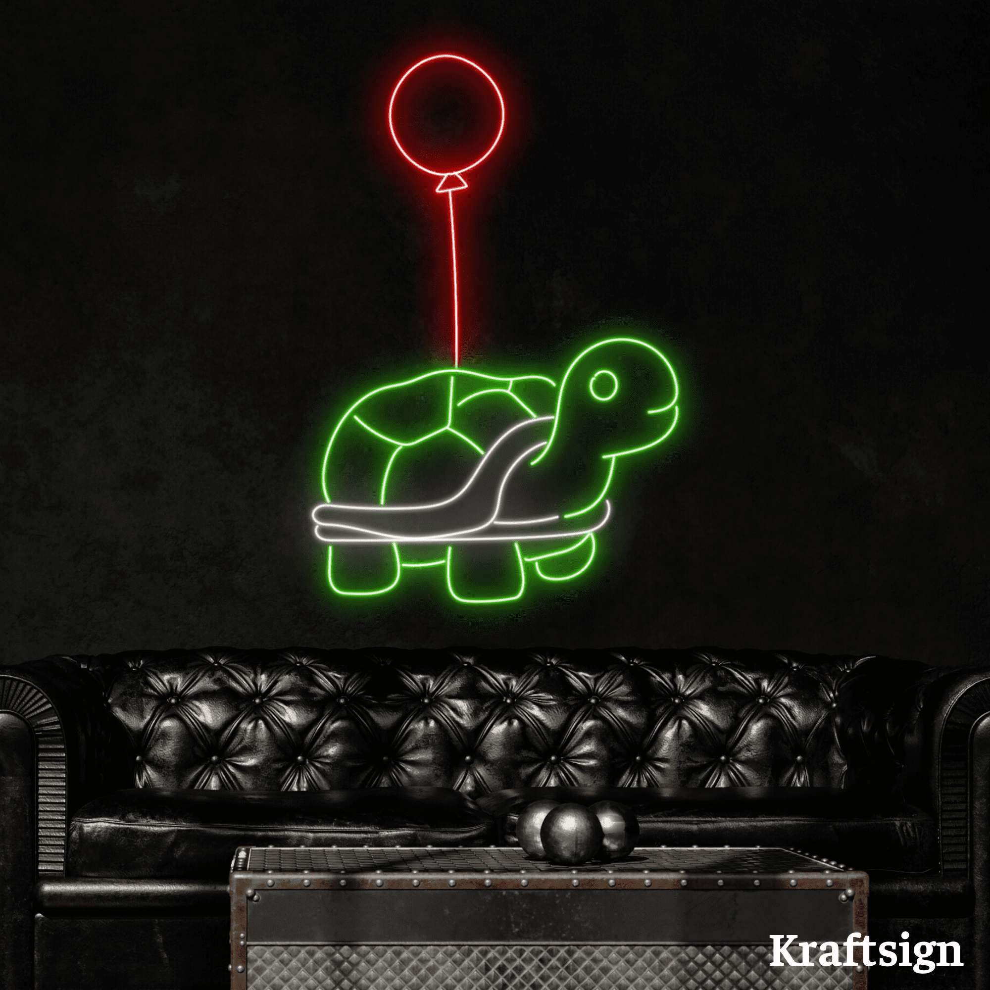 Craftnamesign Turtle Ballon Neon Sign, Nursery Decor, Turtle Lover ...