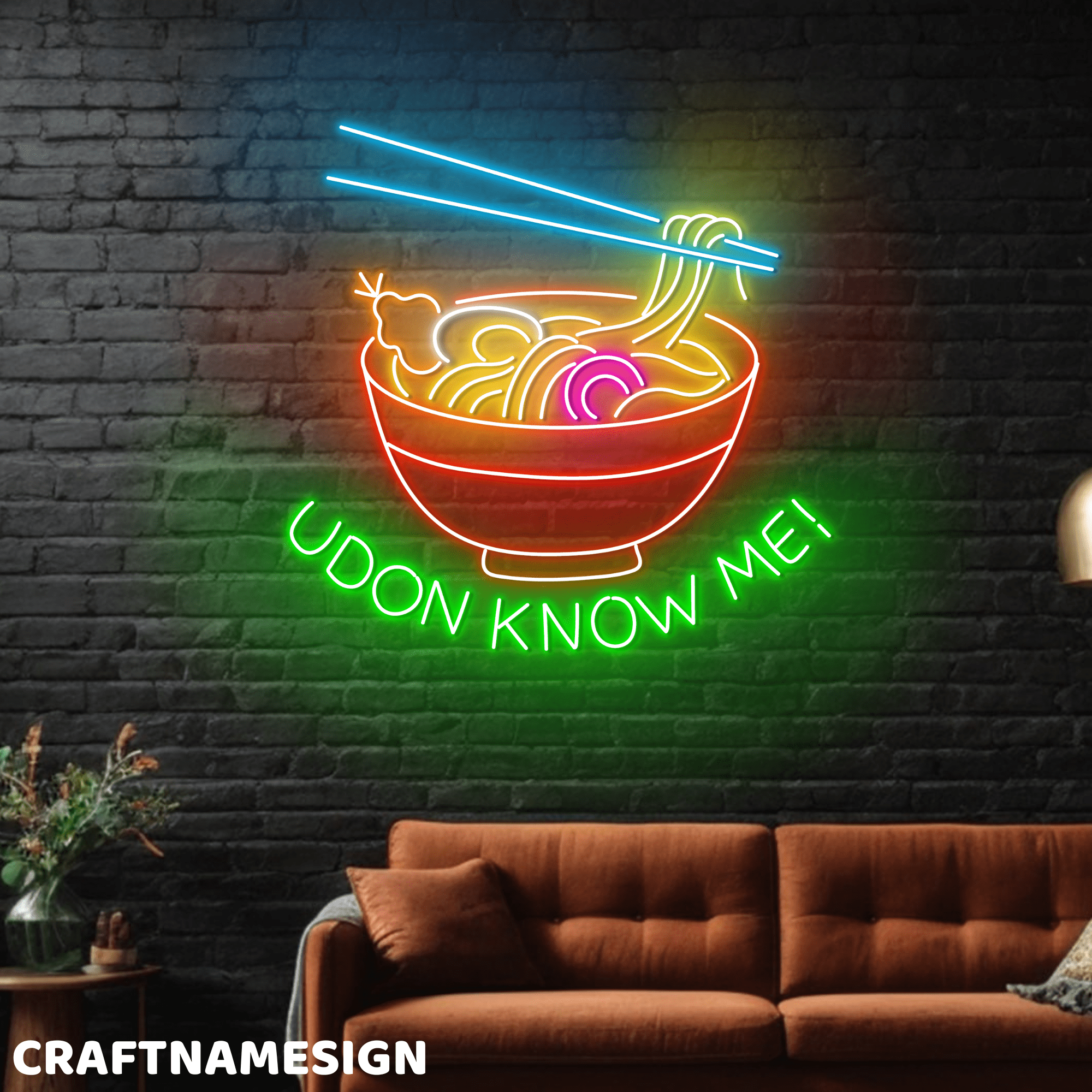 Craftnamesign Udon Know Me Neon Sign, Udon Wall Art, Japanese ...
