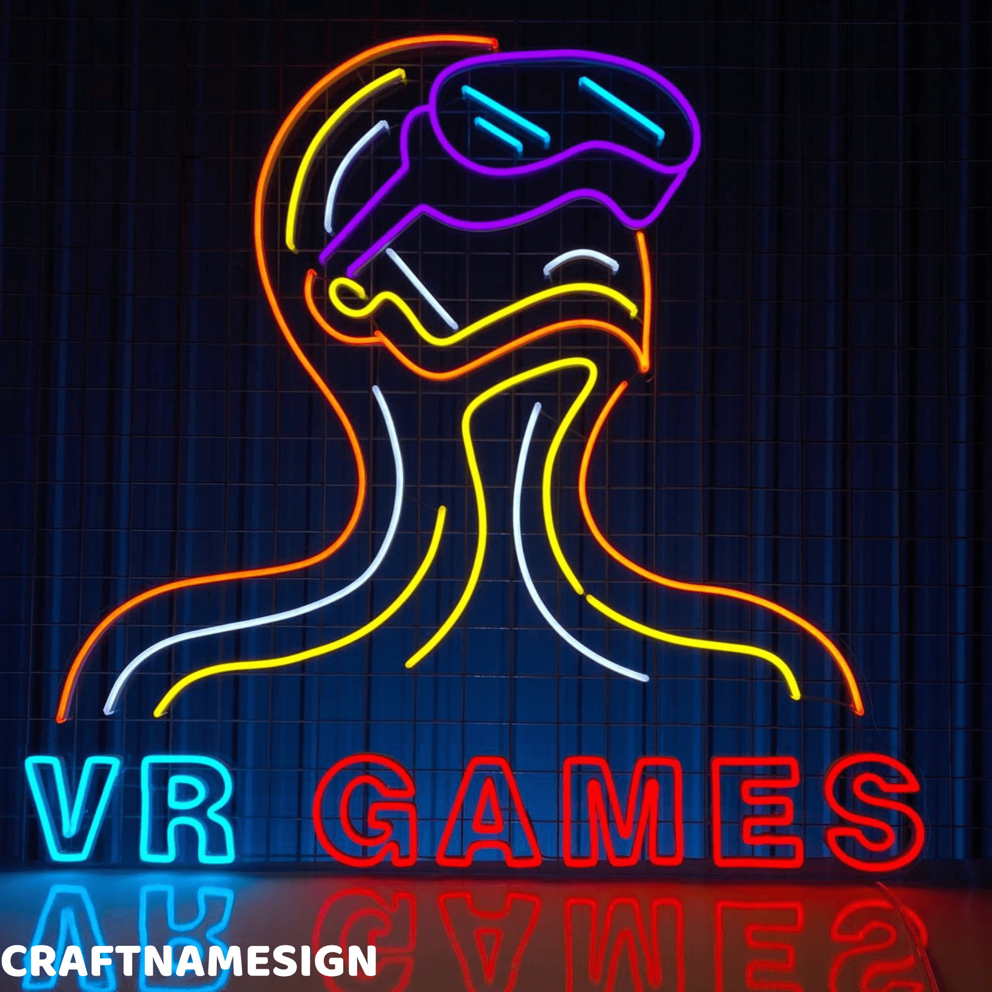 Craftnamesign VR Games Neon Sign, Game Player Led Light, Gaming Room ...