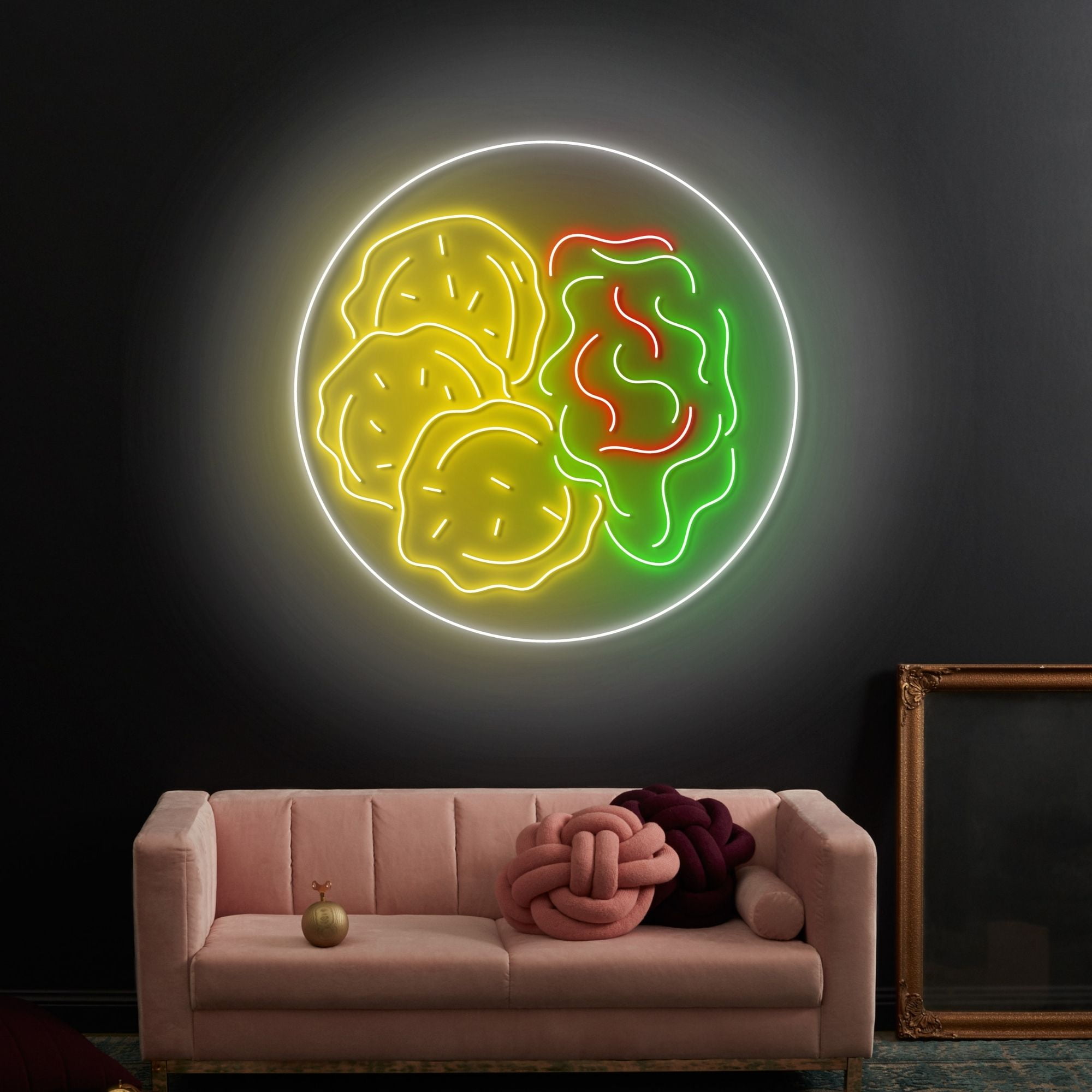 Craftnamesign Vegan Pupusas Neon Light, El Salvador Pupusas Wall Art ...