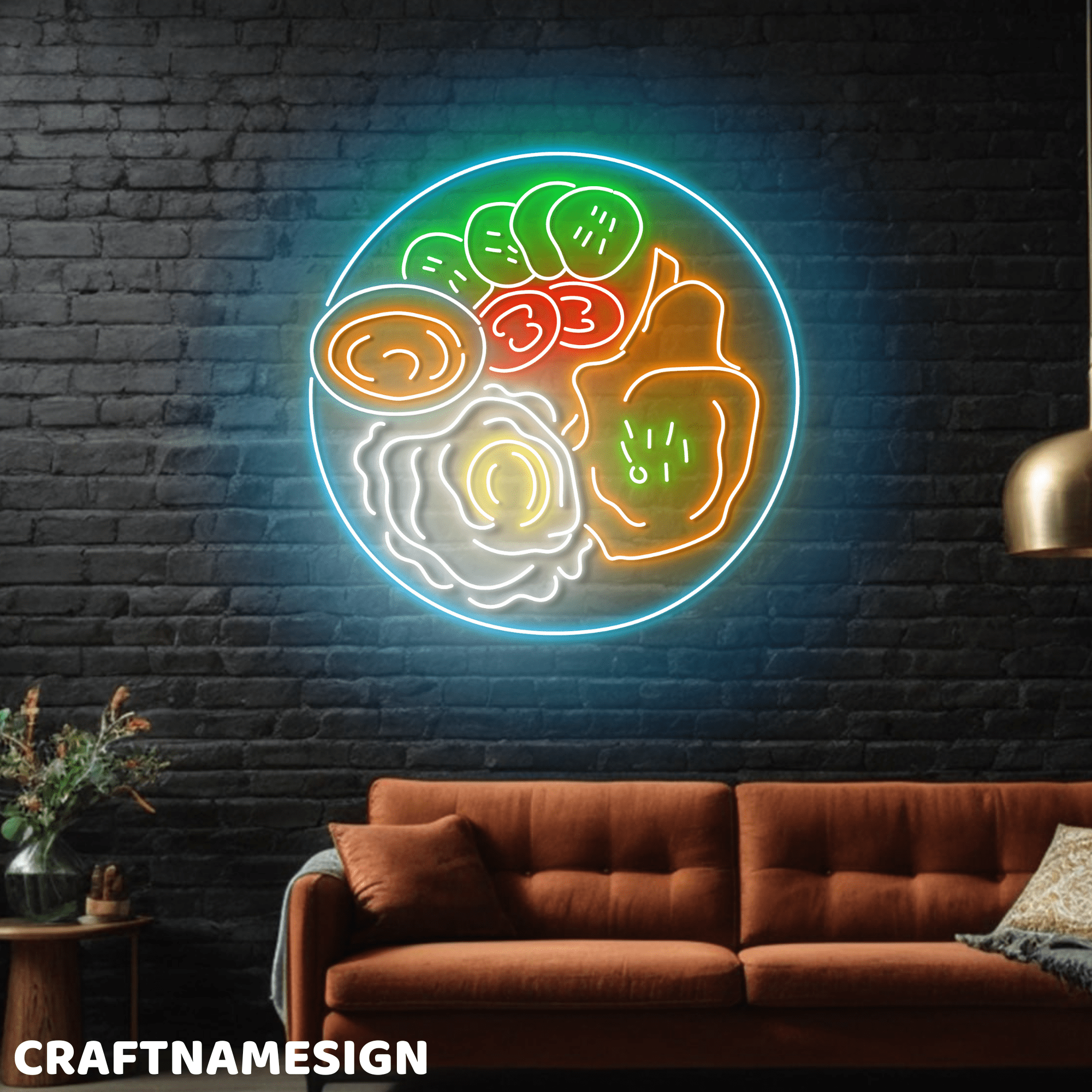 Craftnamesign Vietnamese Broken Rice Neon Light Wall Sign For Asian ...