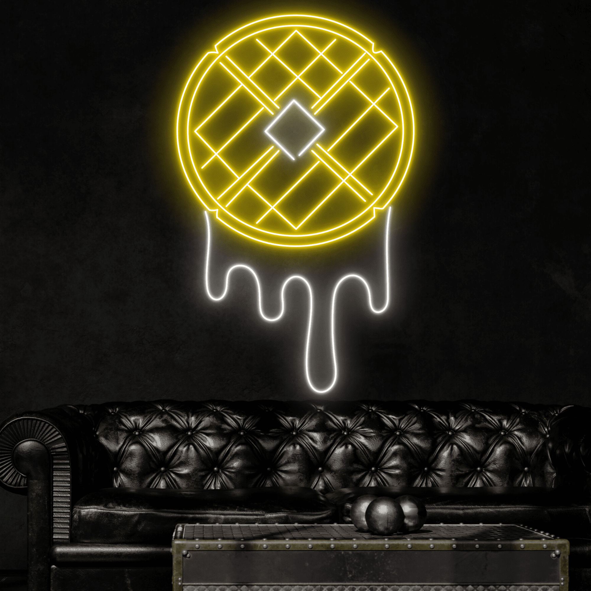 Craftnamesign Waffles Neon Sign, Waffles Wall Art for Restaurant ...