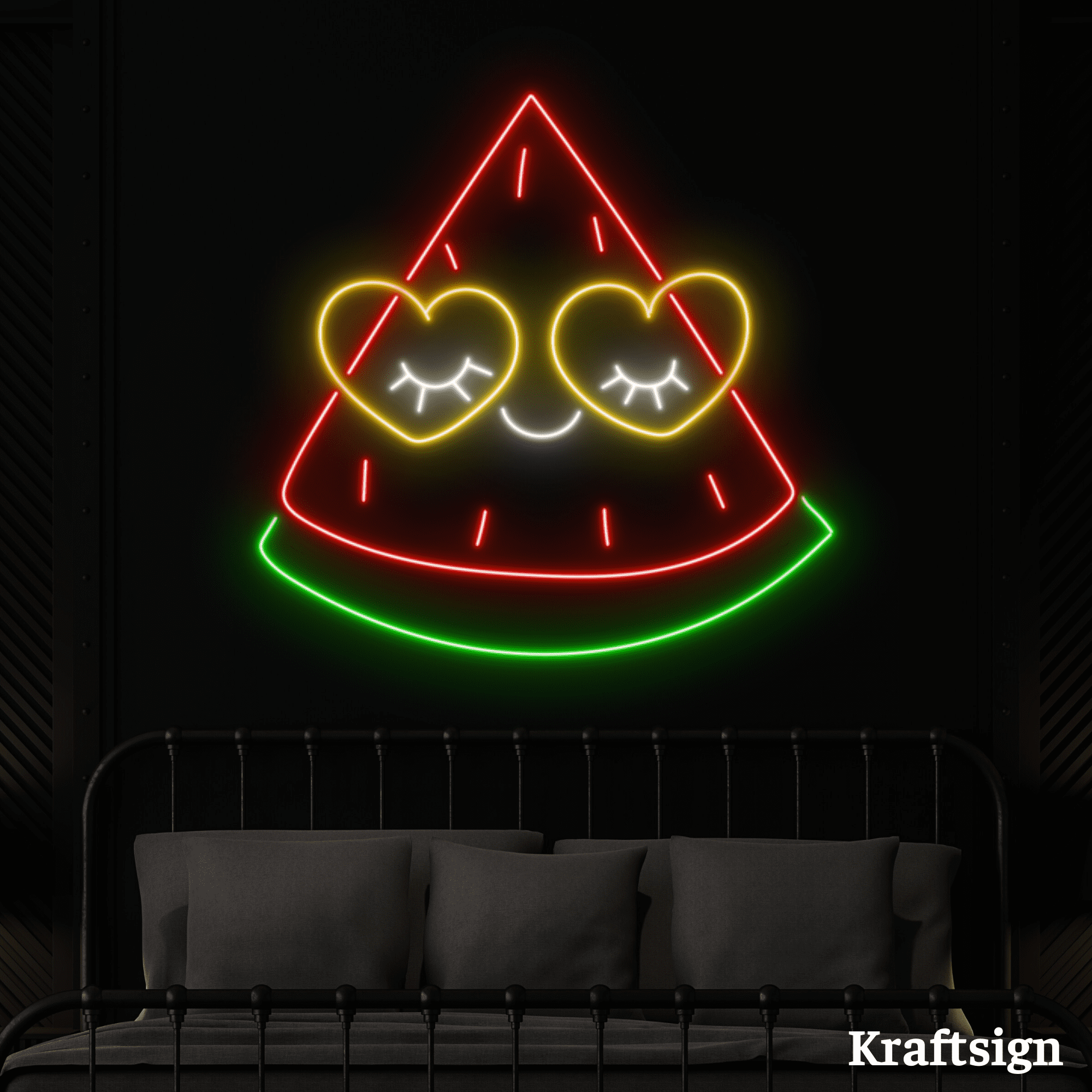 Craftnamesign Watermelon Cute Neon Sign, Juice Shop Decor, Fruit LED ...