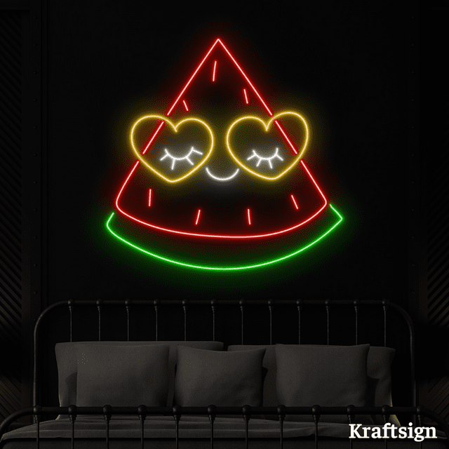 Craftnamesign Watermelon Cute Neon Sign, Juice Shop Decor, Fruit LED ...