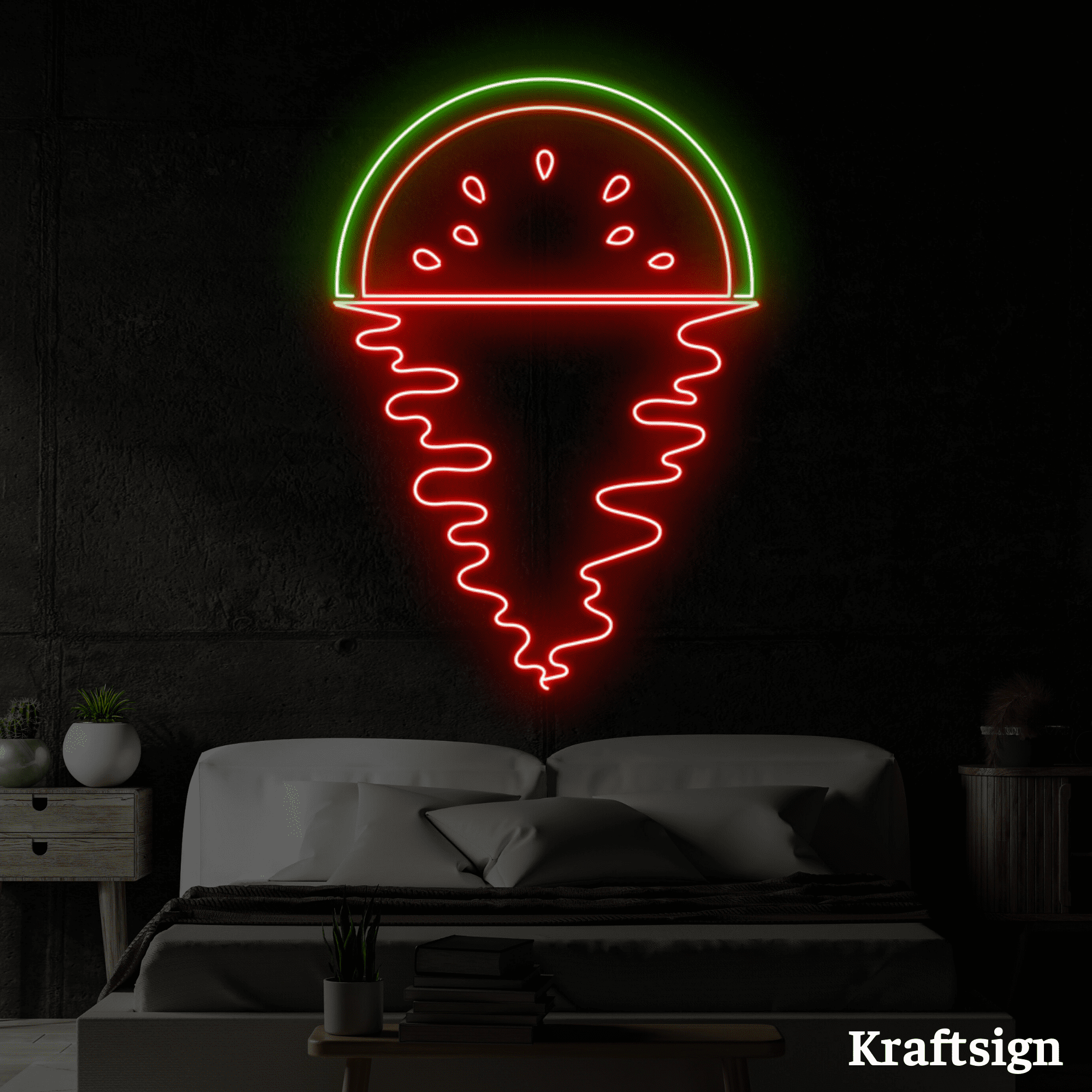 Craftnamesign Watermelon Neon Sign, Fruit Shop Decor, Watermelon LED ...