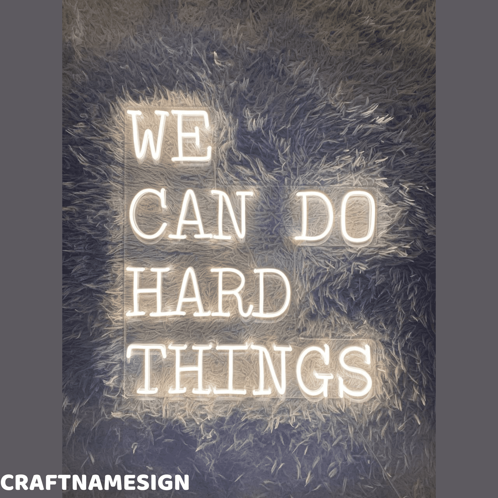 Craftnamesign We Can Do Hard Things Neon Sign, Homeroom Decor, Fitness ...