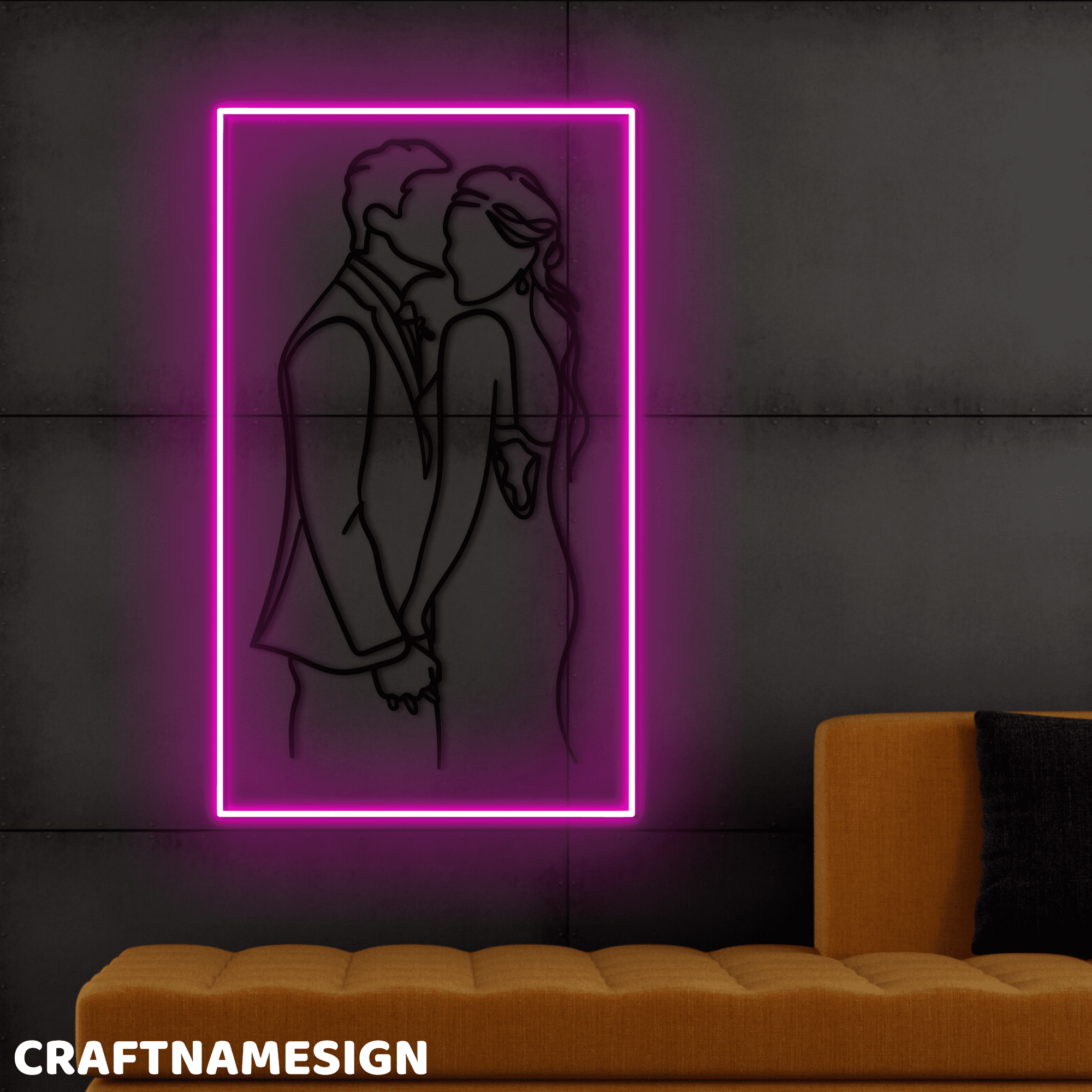 Craftnamesign Wedding Decal Printed Neon Lights For Bedroom Wedding ...