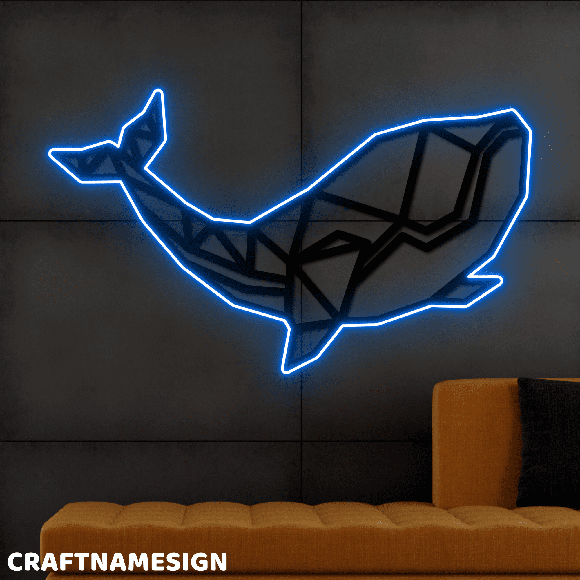 Craftnamesign Whale Neon Decal, Bedroom Wall Sign, Living Room Wall ...
