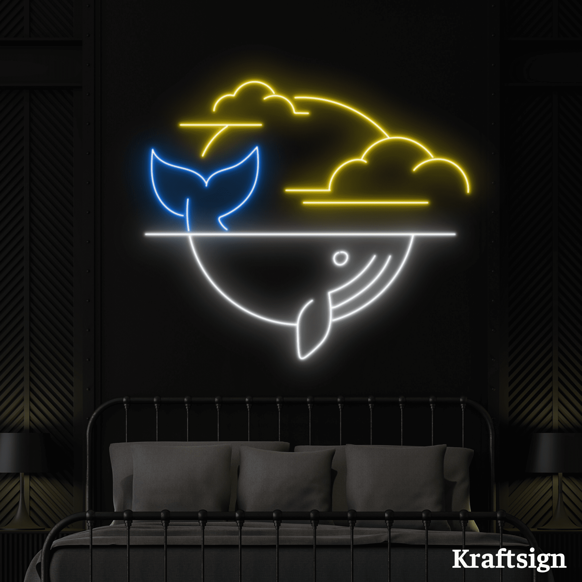 Craftnamesign Whale Neon Sign Bedroom Decor Kid Room Wall Art Sea craftnamesign-whale-neon-sign-bedroom-decor-kid-room-wall-art-sea
