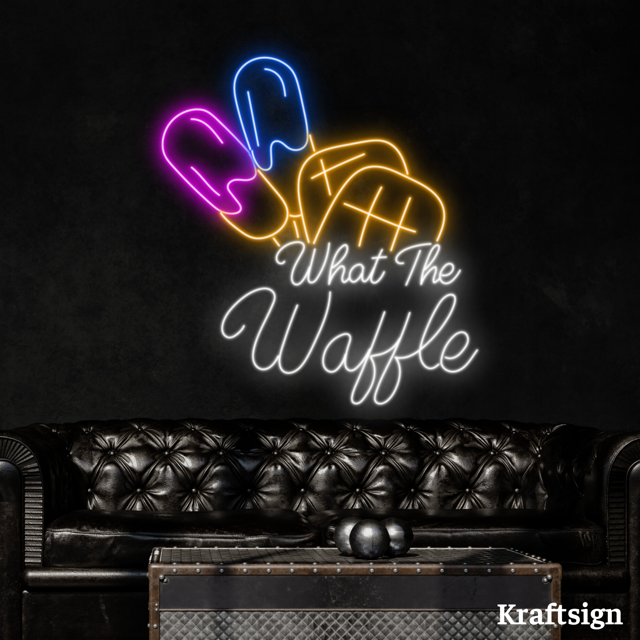 Craftnamesign What The Waffle Neon Signs,Waffle Shop LED Sign,Bakery ...