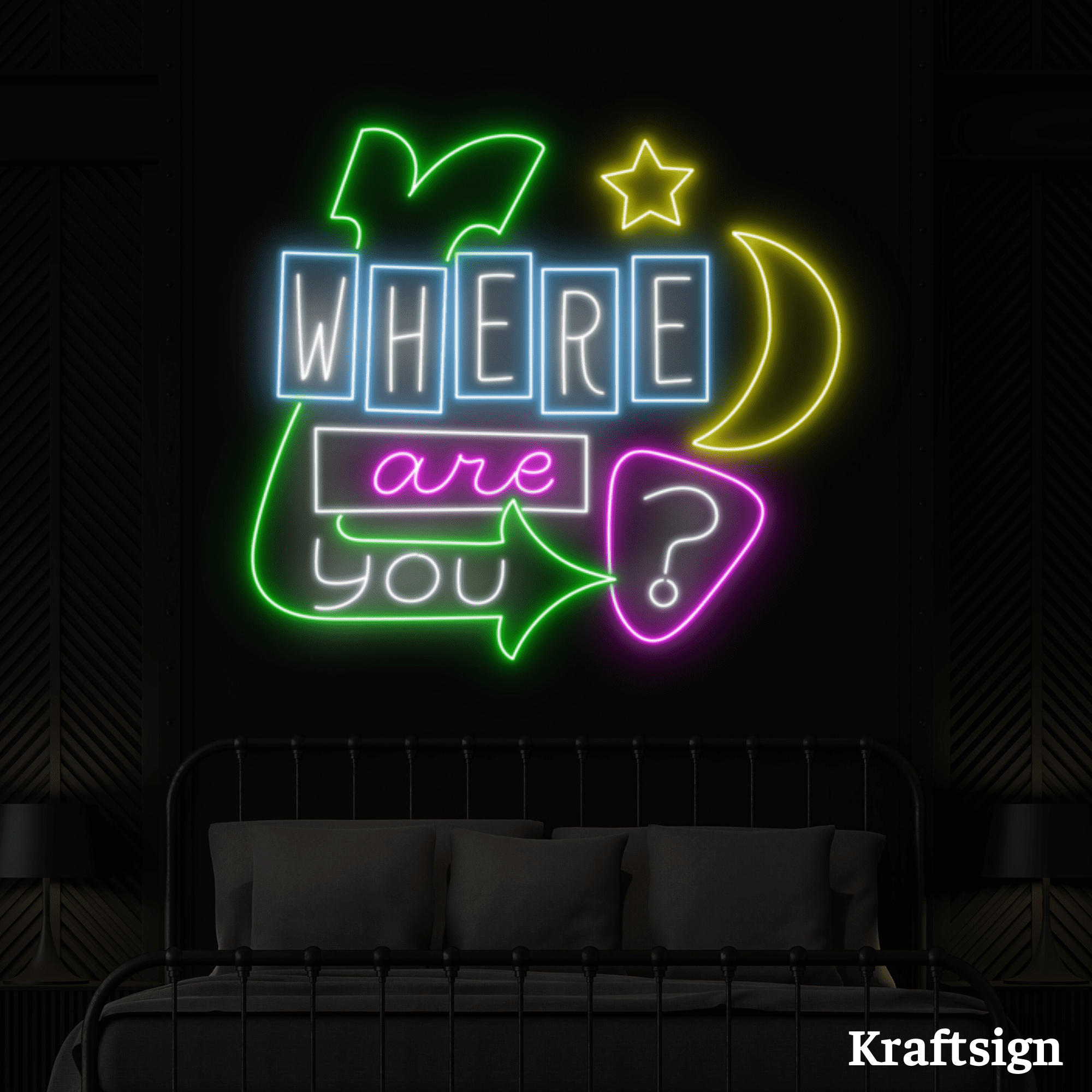 Craftnamesign Where Are You Neon Sign, Open Welcome Sign, Bar Club ...