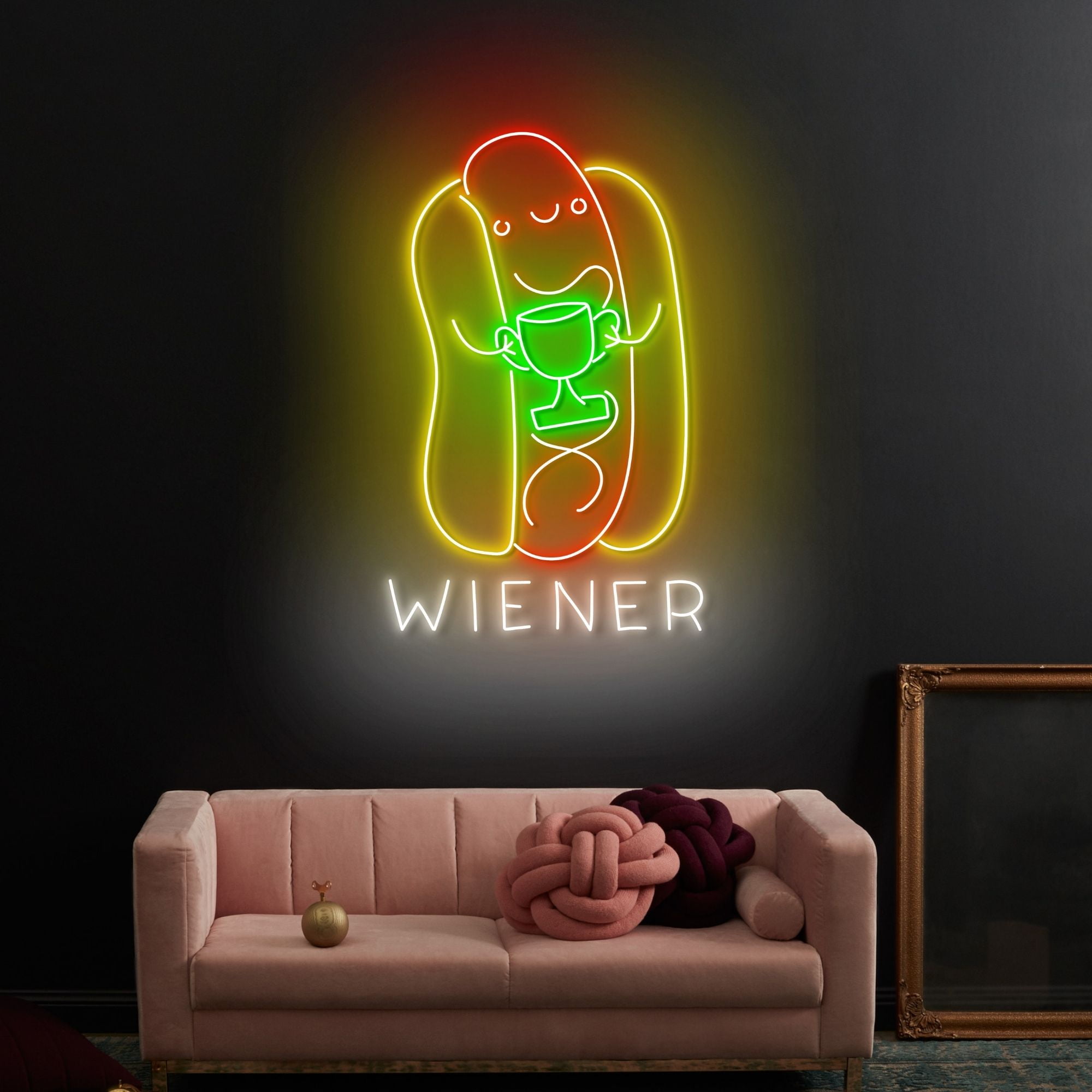 Craftnamesign Wiener Winner Neon Sign, Wiener LED Light, Wiener Hot Dog ...