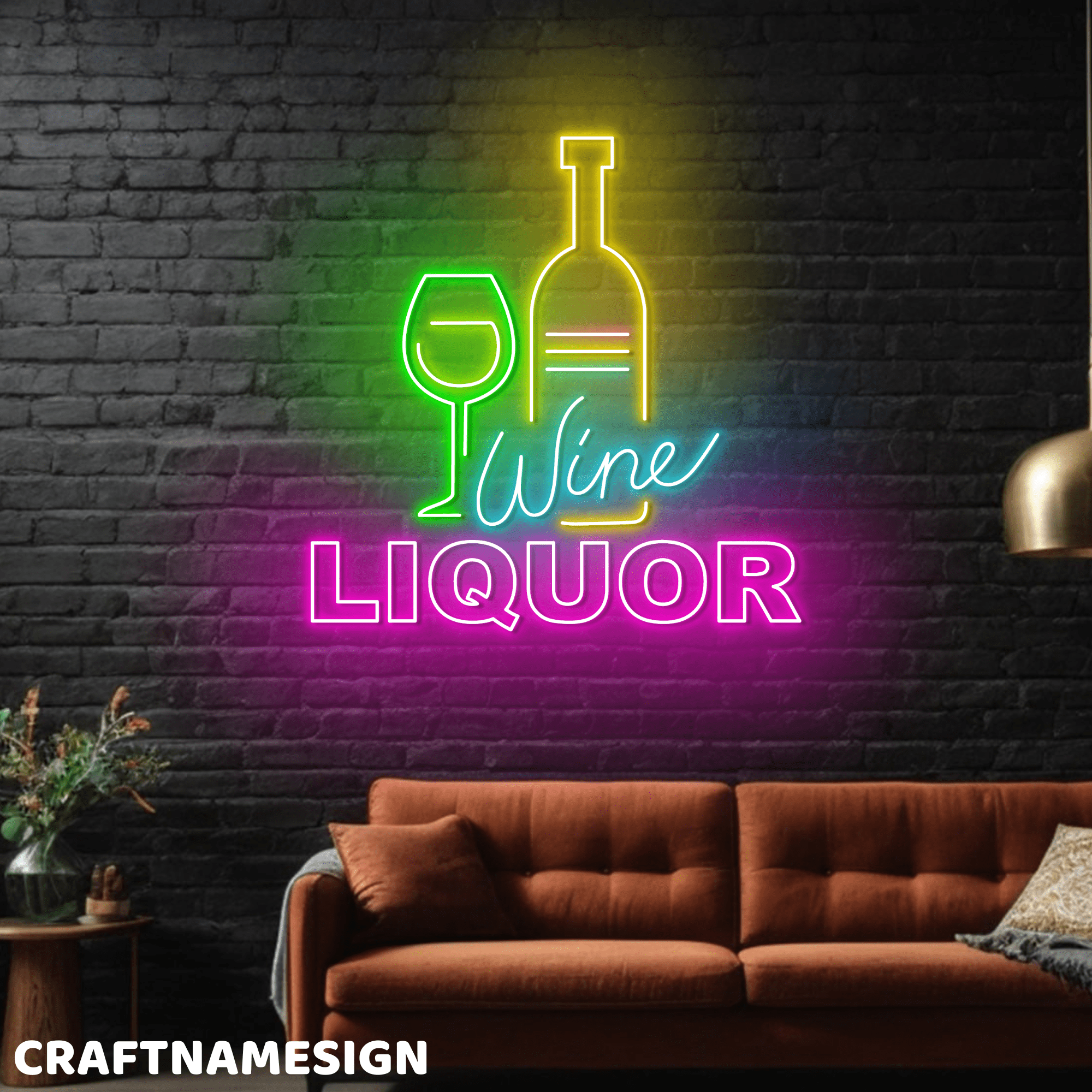Craftnamesign Wine Liquor Neon Light For Wall Decor, Open Sign Store ...