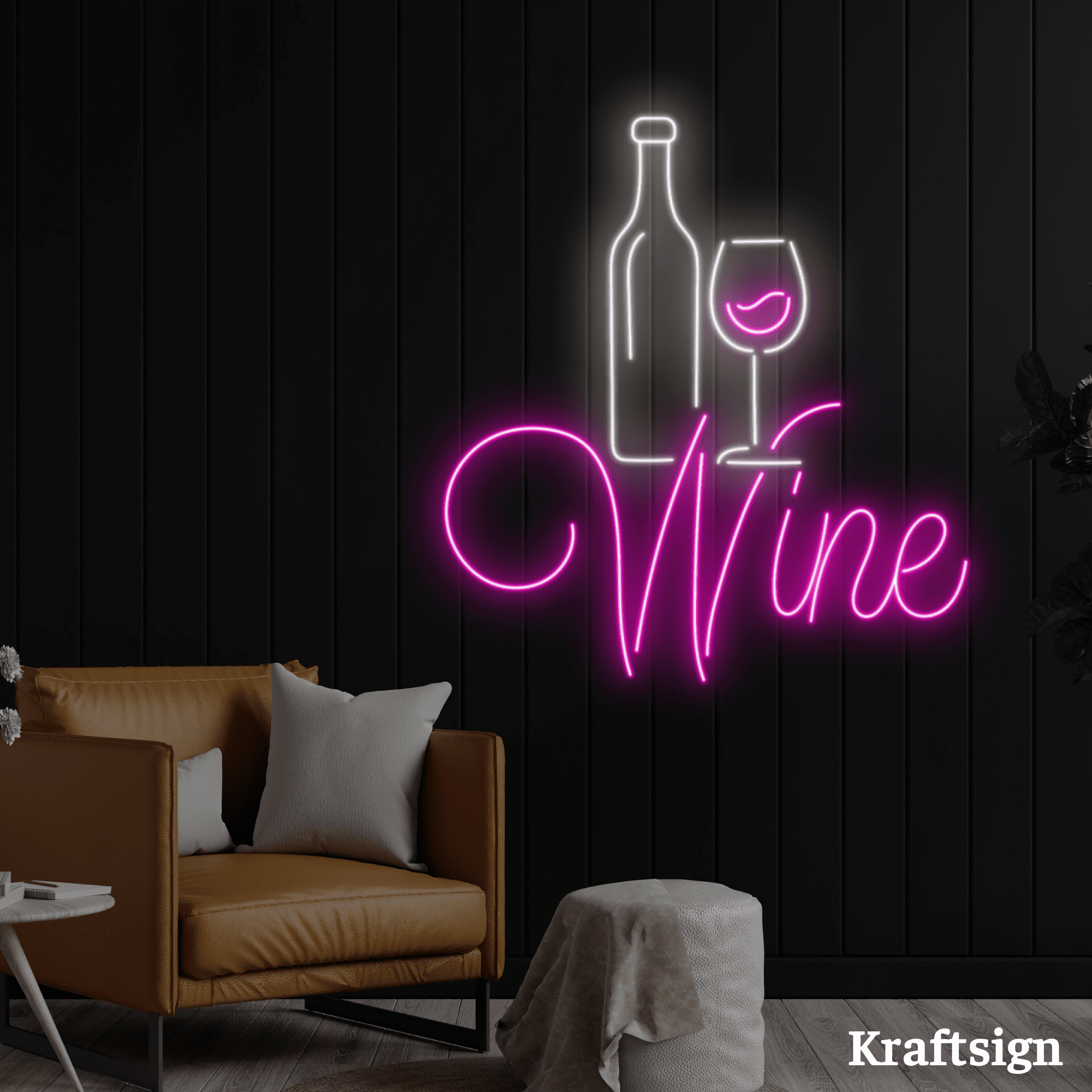 Craftnamesign Wine Neon Sign, Wine Shop Decor, Bar Decor, Wine LED ...