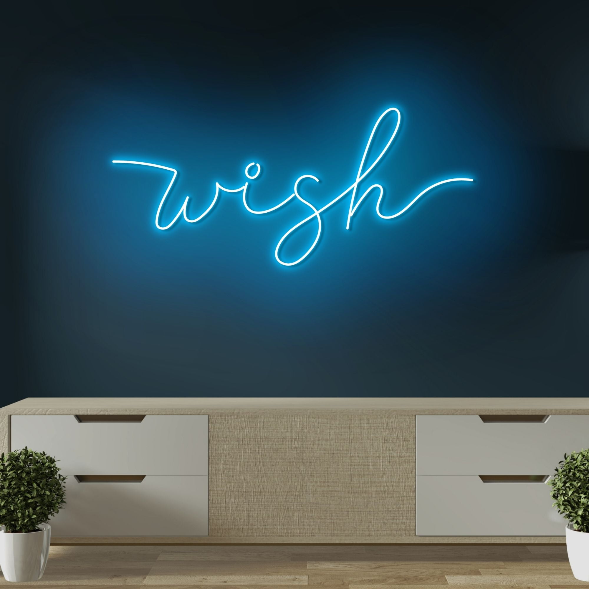 Craftnamesign Wish Neon Sign, Christmas Party LED Light, Xmas Night ...