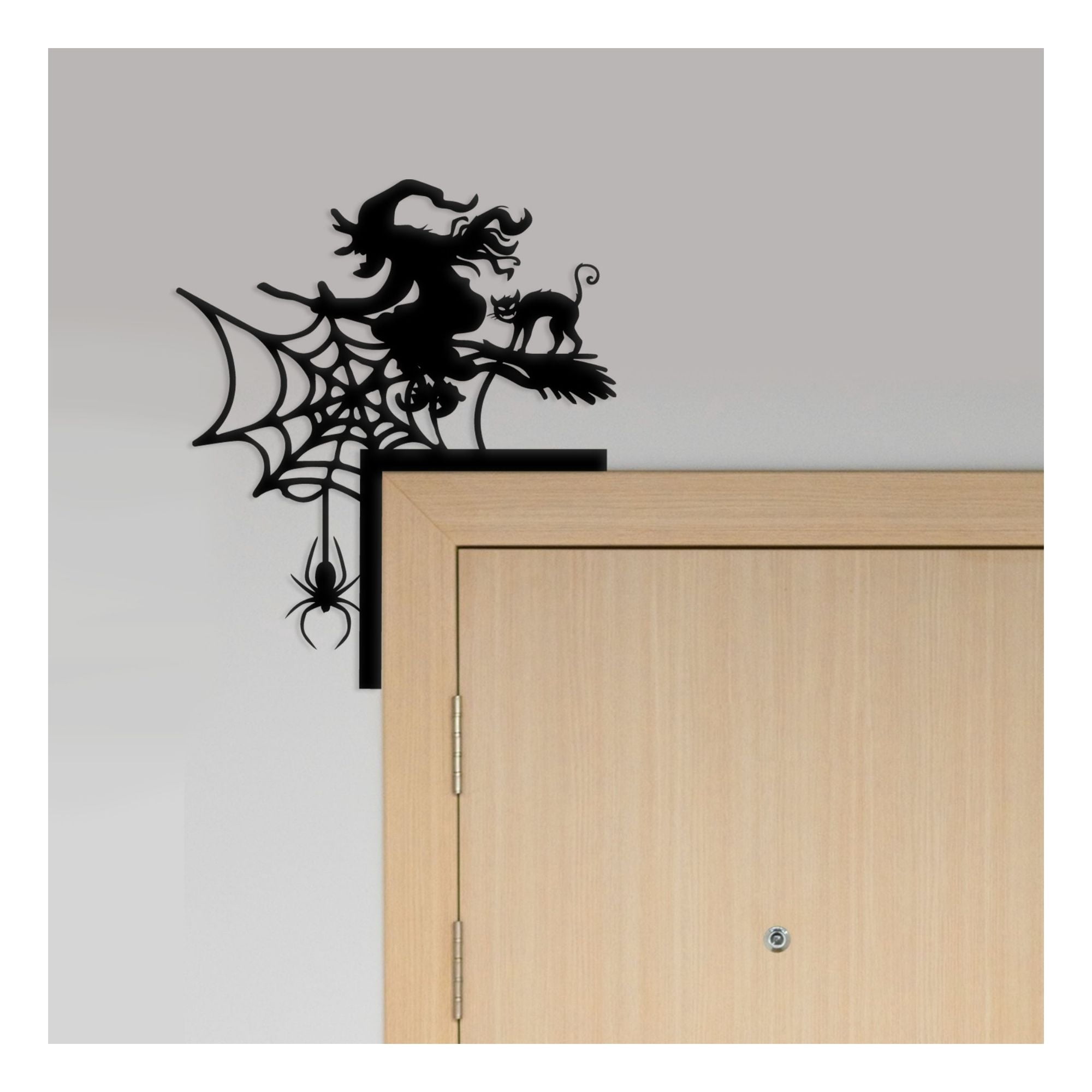 Craftnamesign Witch Metal Door Corner, Happy Halloween Door Frame ...