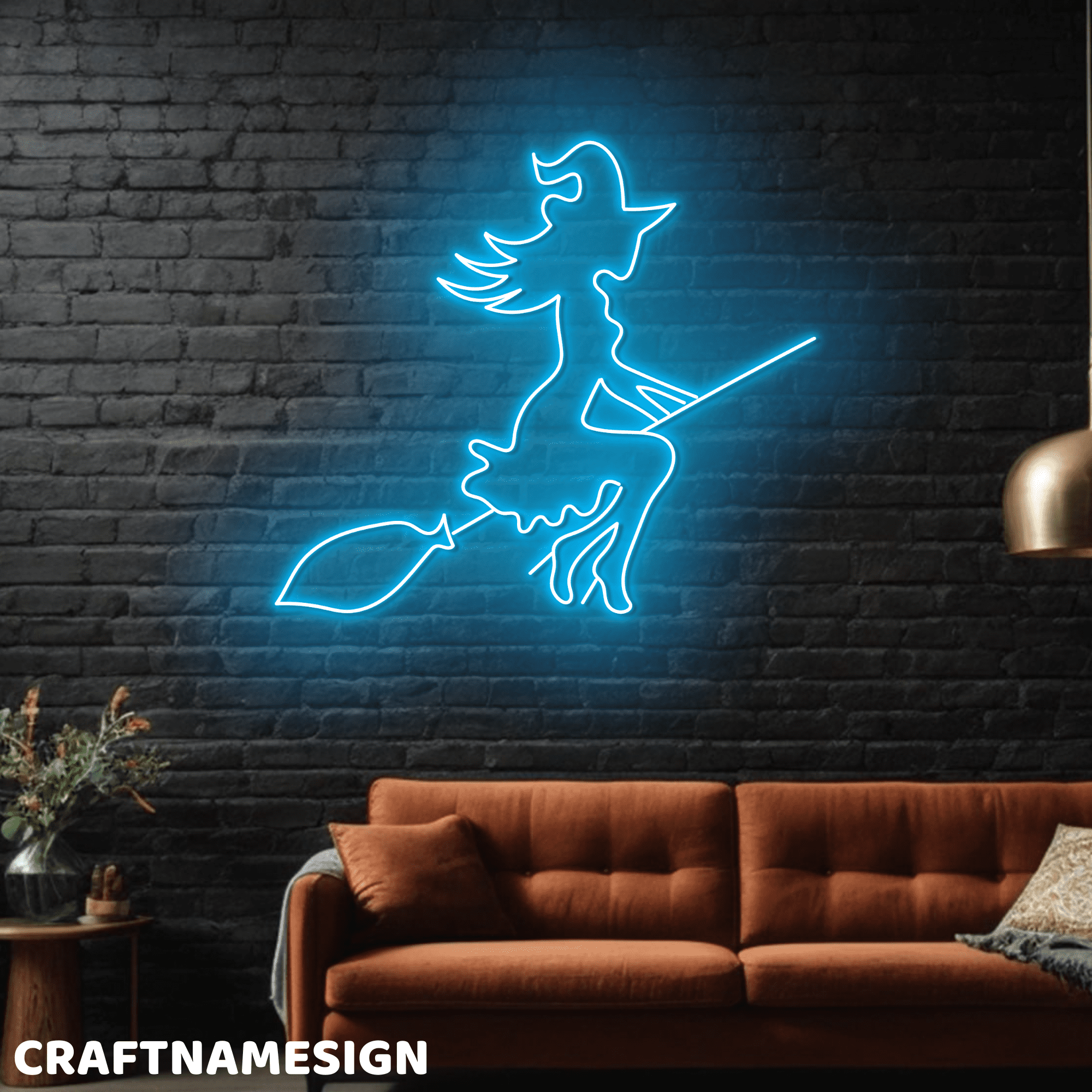 Craftnamesign Witch Ride Broom Neon Light, Witch LED For Store ...