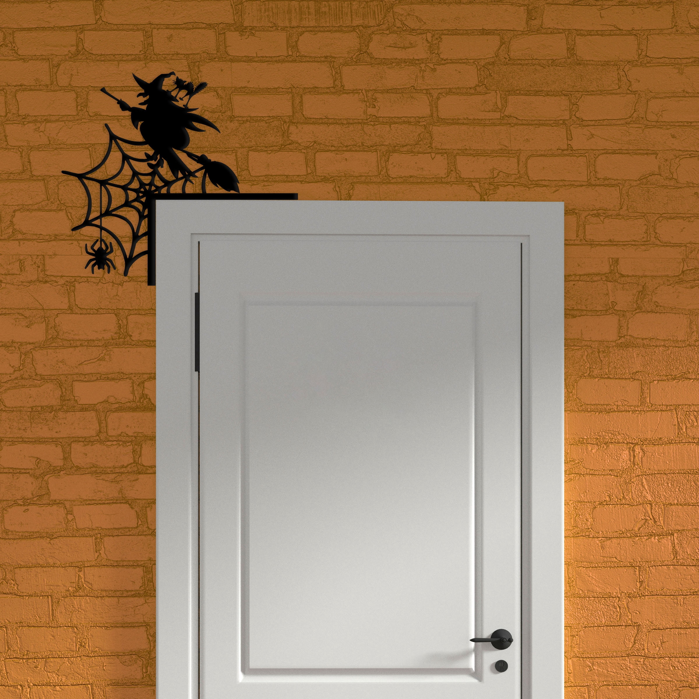 Craftnamesign Witch Spider Metal Door Corner, Door Frame Decoration ...