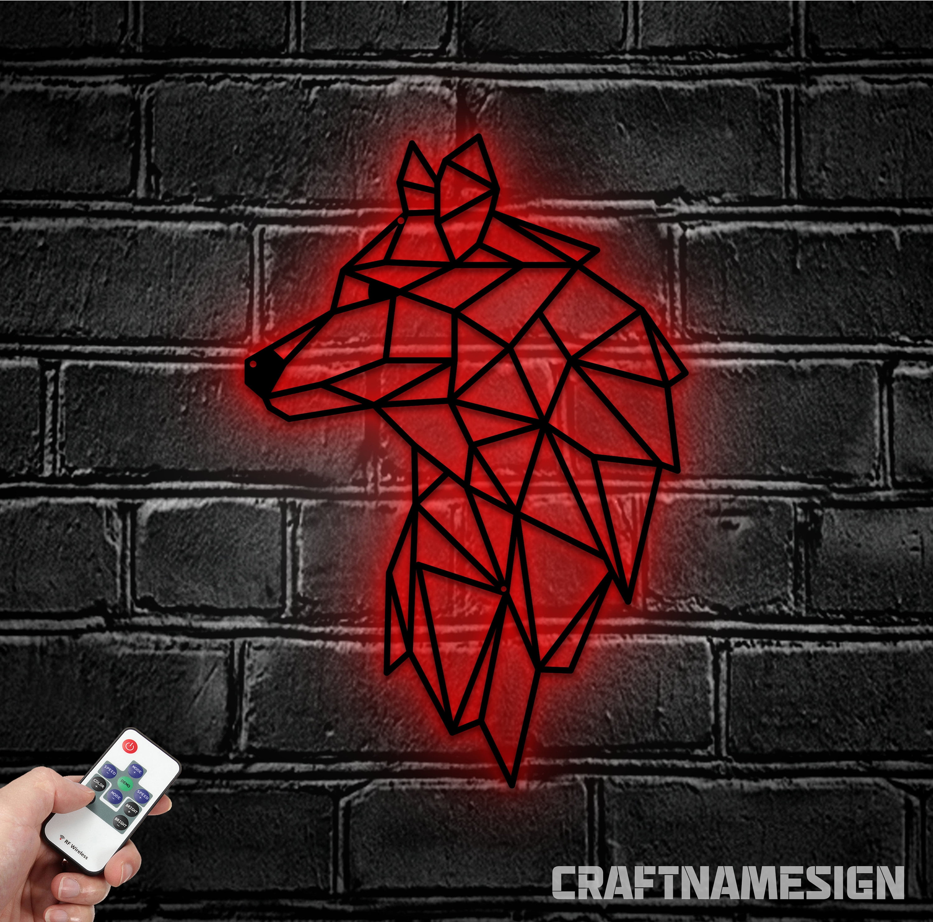 Craftnamesign Wolf Metal Sign, Wolf Wall Decor, Howling Wolf Sign, Home ...