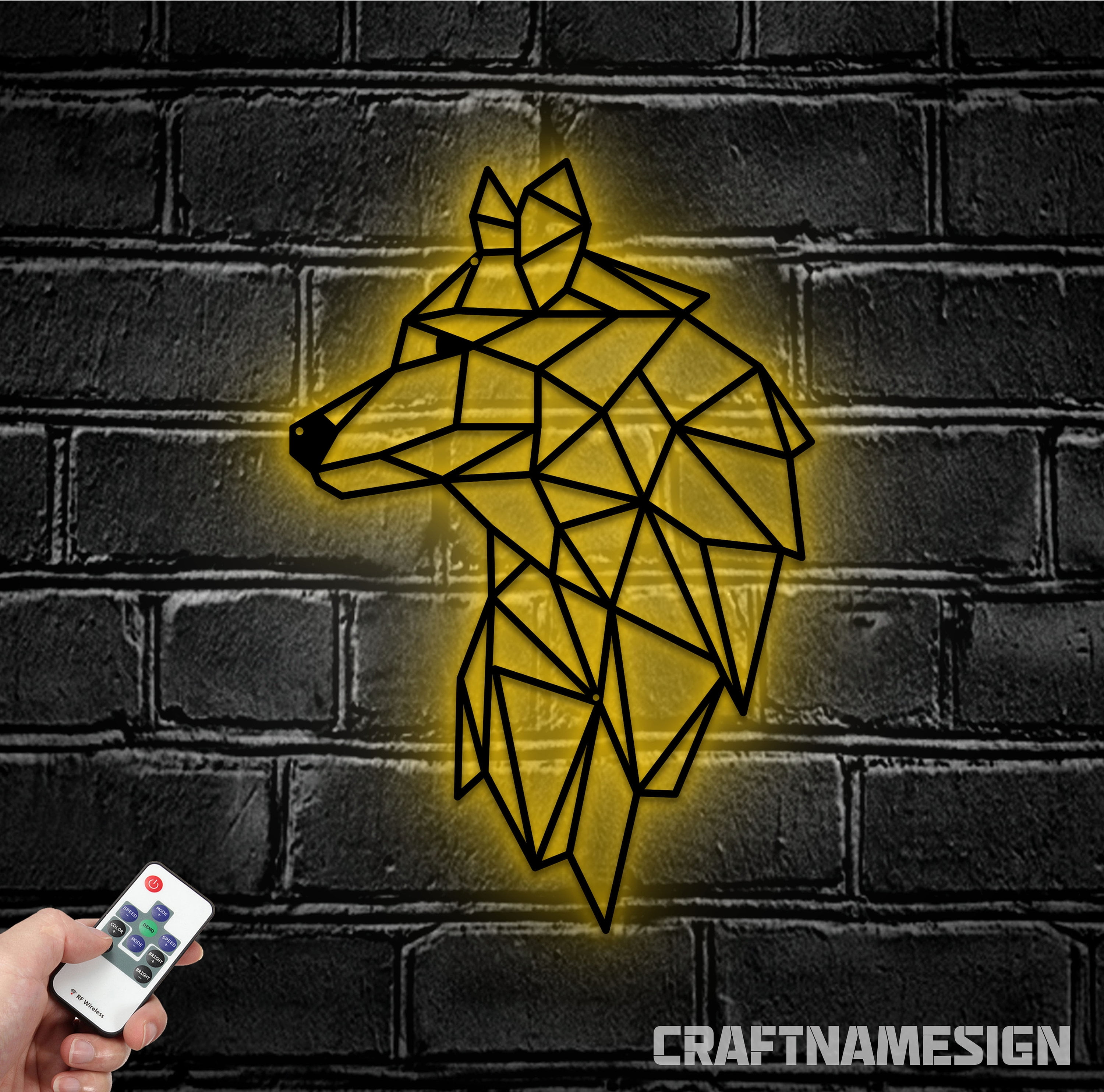 Craftnamesign Wolf Metal Sign, Wolf Wall Decor, Metal Art , Metal Wall ...
