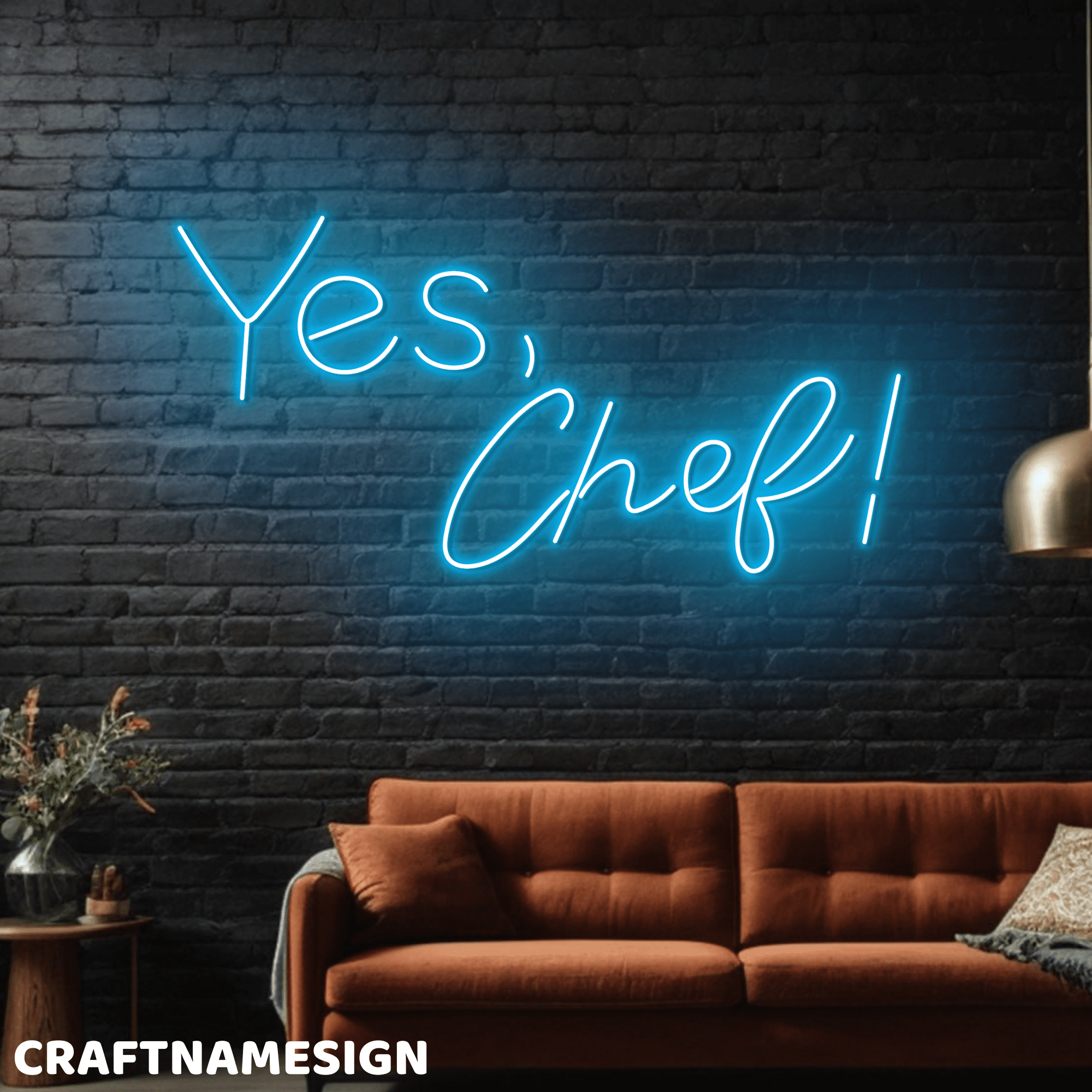 Craftnamesign Yes Chef Neon Light For Wall Decor, Restaurant LED Wall ...