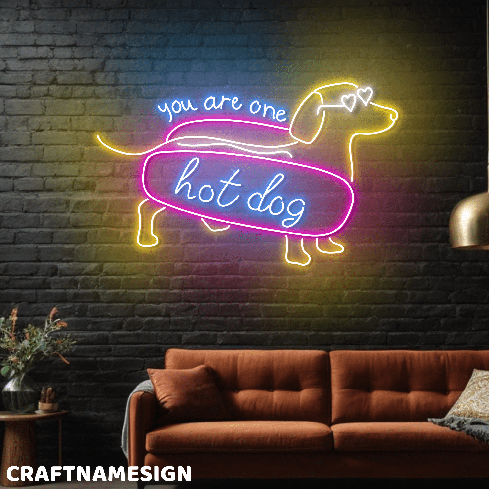 Craftnamesign You Are One Hot Dog Neon Sign, Dachshund For Store ...