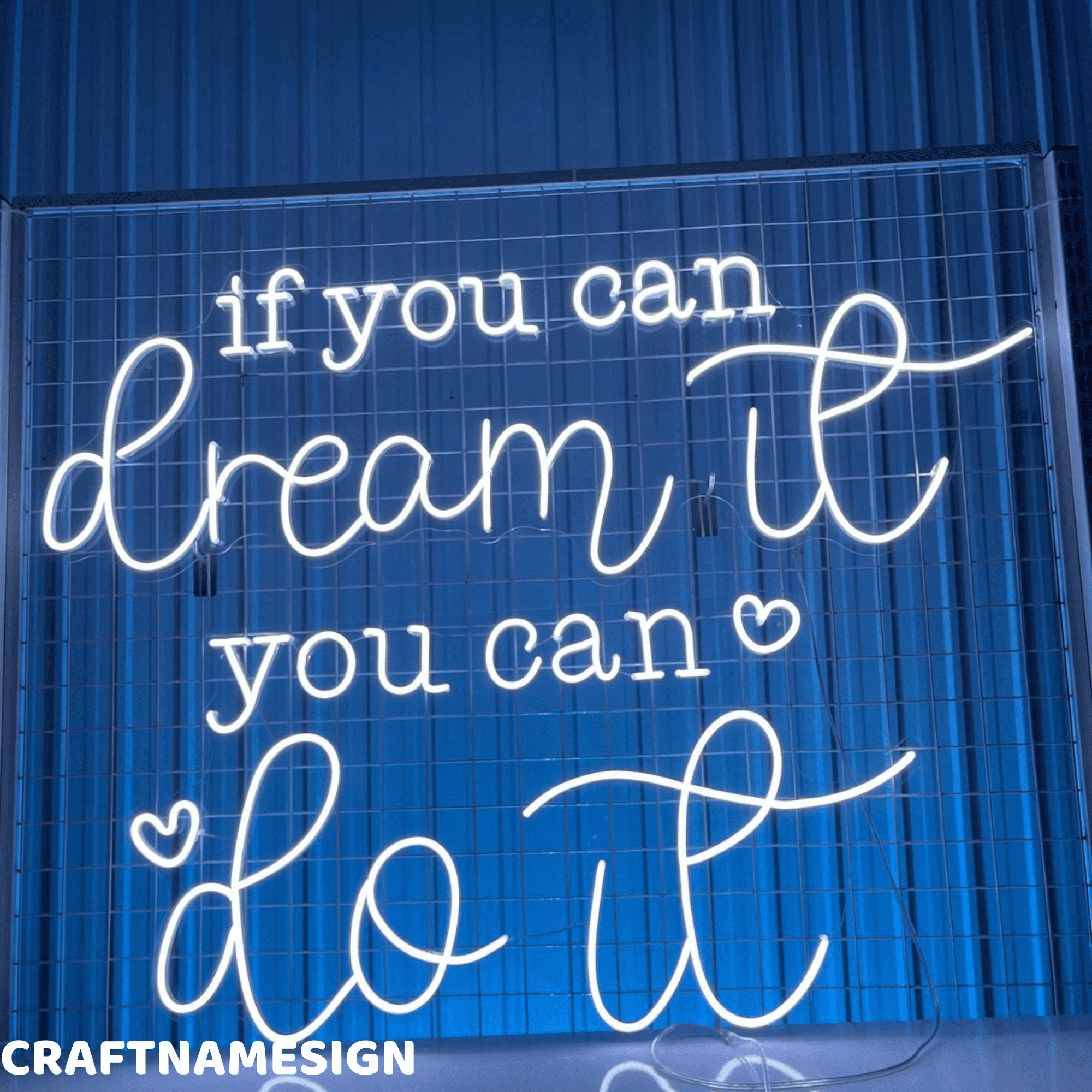 Craftnamesign You Can Do It Neon Sign, Motivational Quote Wall Decor ...
