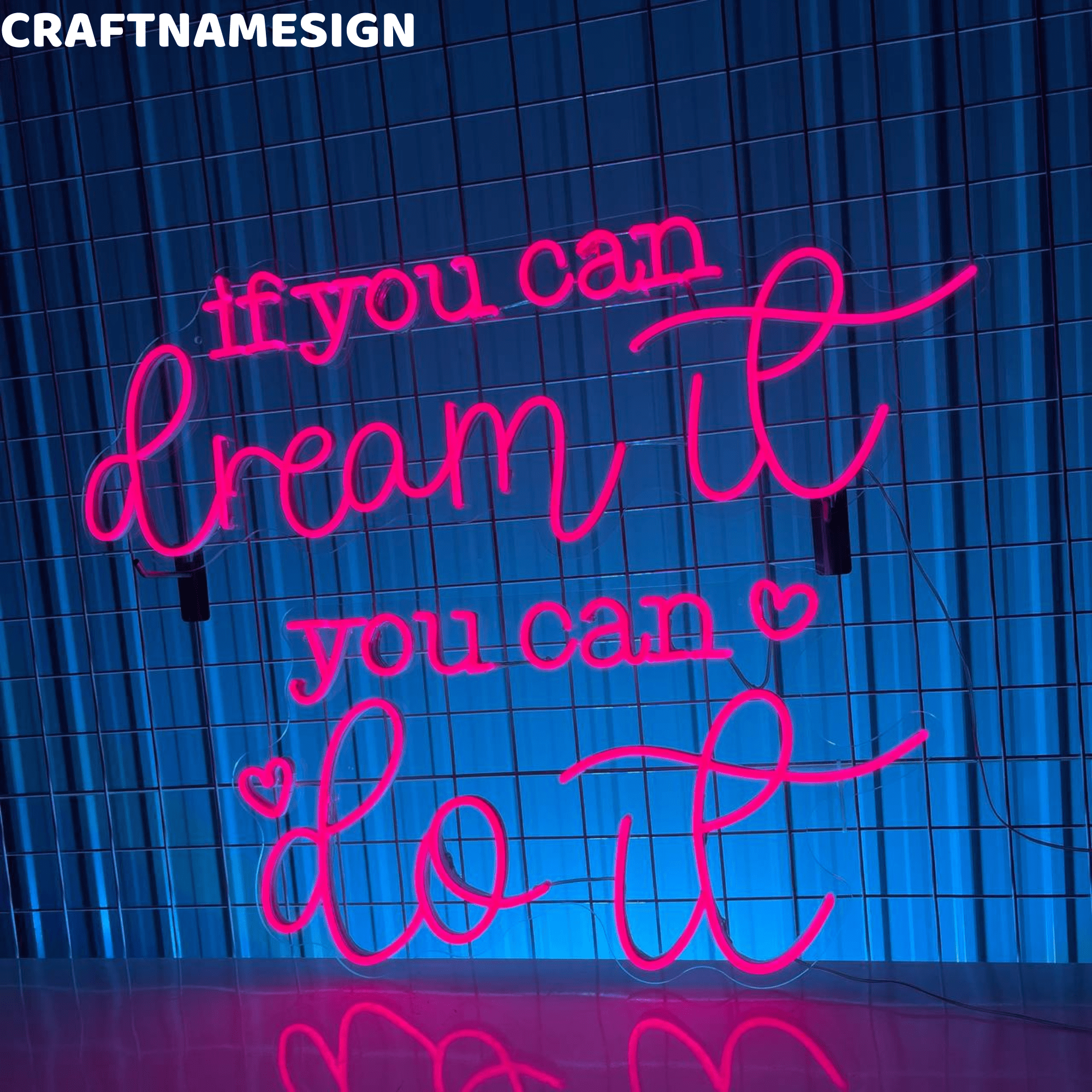 Craftnamesign You Can Do It Neon Sign, Nursery Room decor, Homeroom ...