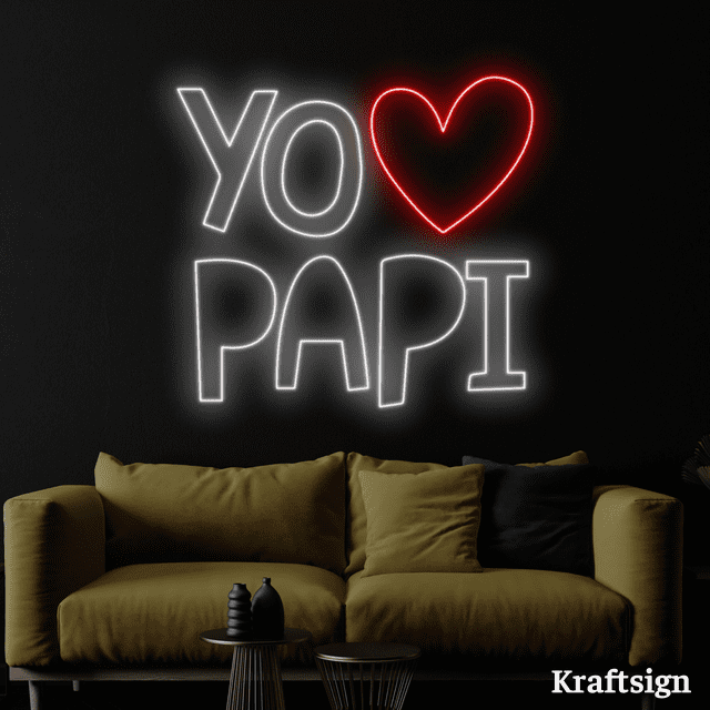 Craftnamesign You Love Papi Neon Sign, Father Day Gifts, Bedroom Decor ...