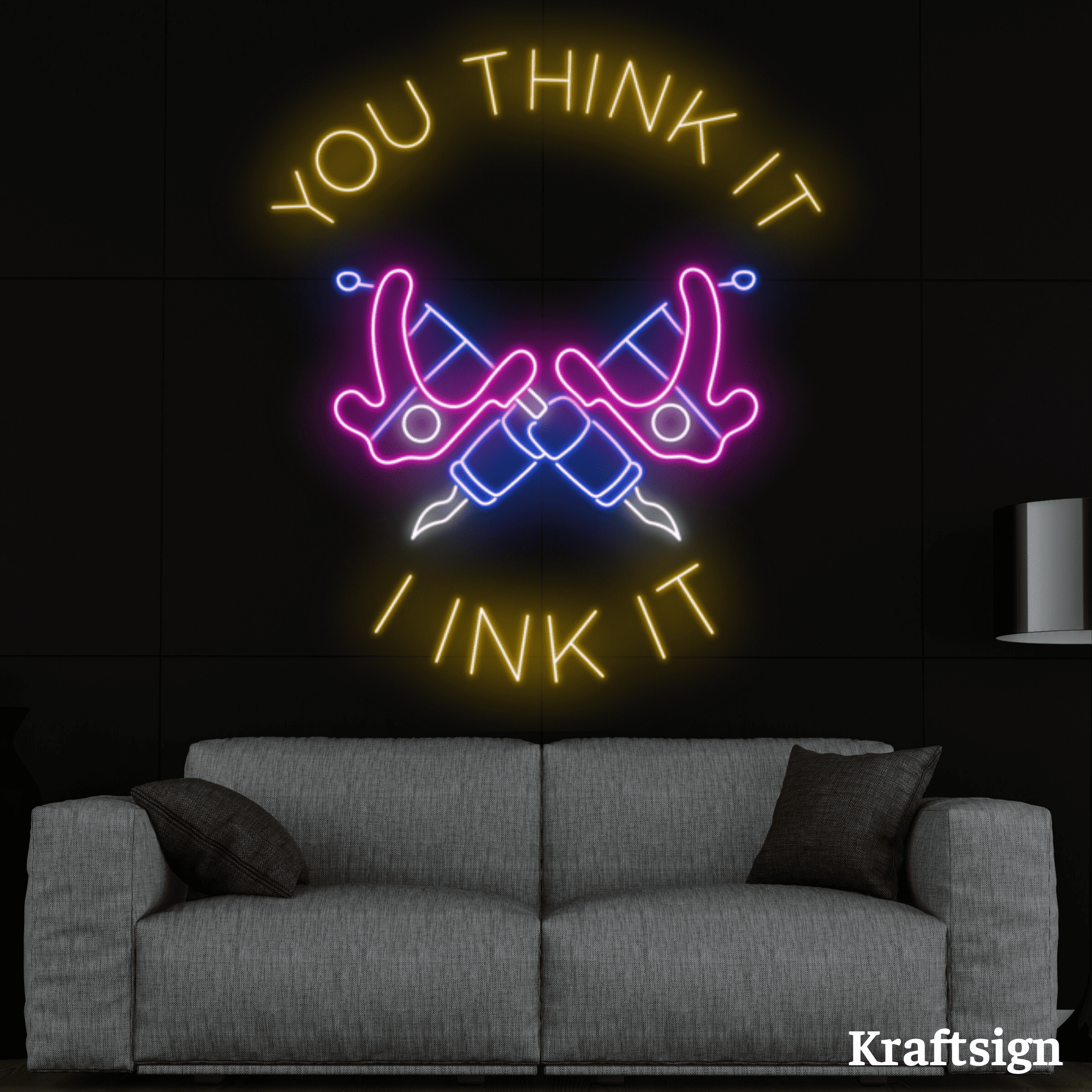 Craftnamesign You Think It I Ink It Neon LED Sign, Tattoo Ink Shop ...