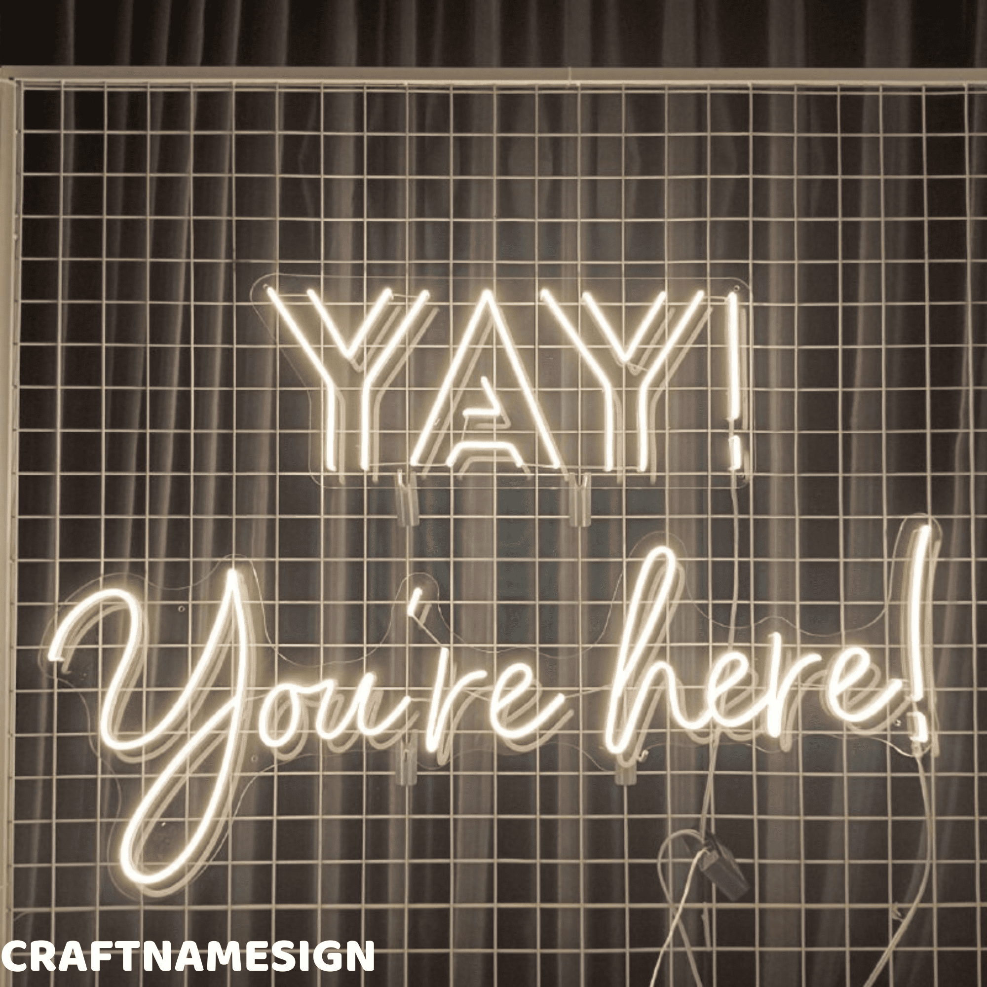 Craftnamesign You're Here Neon Sign, Wedding Decorations, Bedroom Wall ...