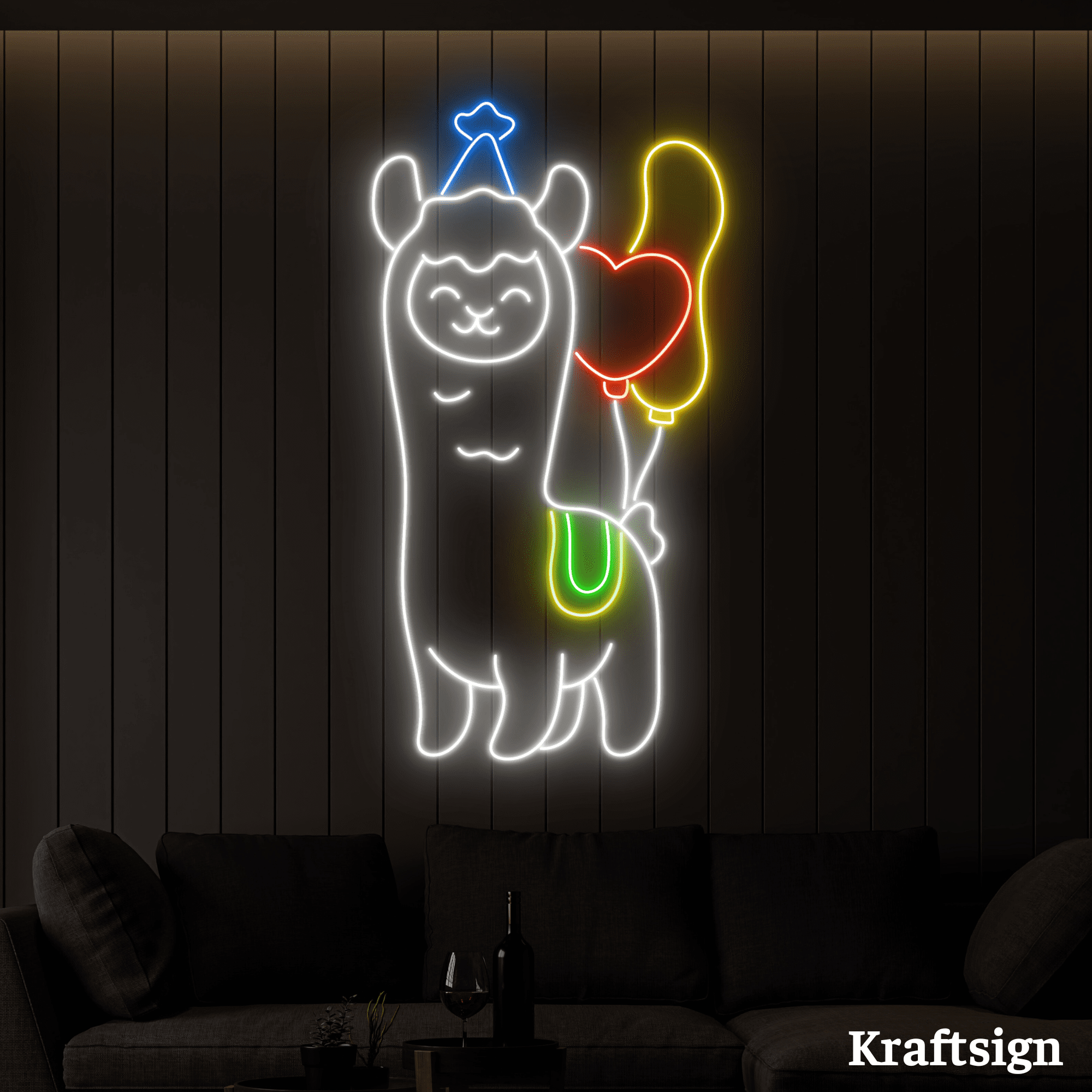 Craftnamesign llama Alpaca Neon Sign, llama Alpaca Lover Gifts, Kid ...