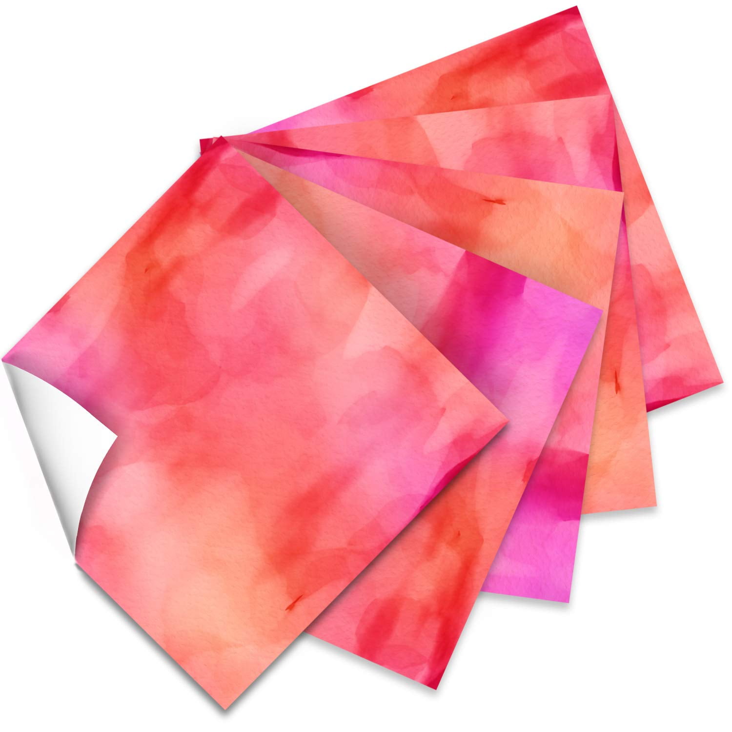 Craftopia Pink Craft Vinyl Squares - 12x12-Inch Watercolor Patterned ...