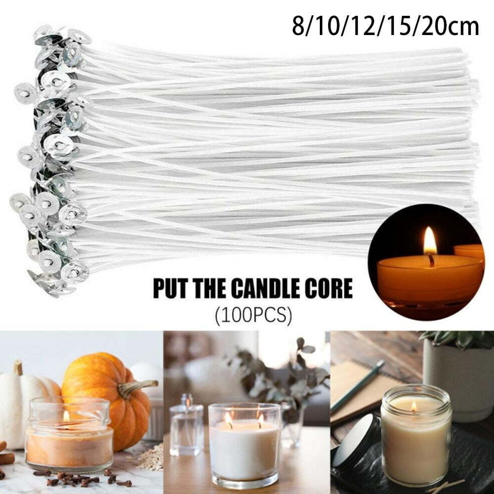 Crafts Candle Wicks - 100% Natural Cotton, Pre-Waxed, Low Smoke 6 ...