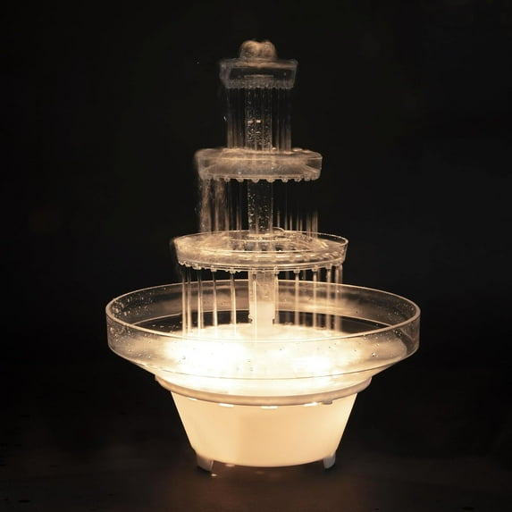 Crafts Central Contemporary Wedding Clear Plastic Lighted Water Fountain - Walmart.com