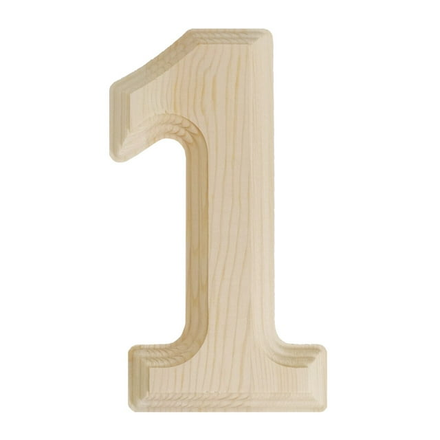 Crafts Central Pine Wood Beveled Wooden Numbers for Arts & Crafts ...