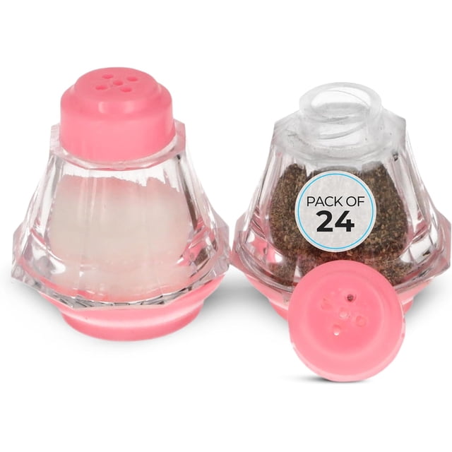 Crafts Central Plastic Mini Salt and Pepper Shakers For Party’s, Restaurants and Wedding’s - 24 ...