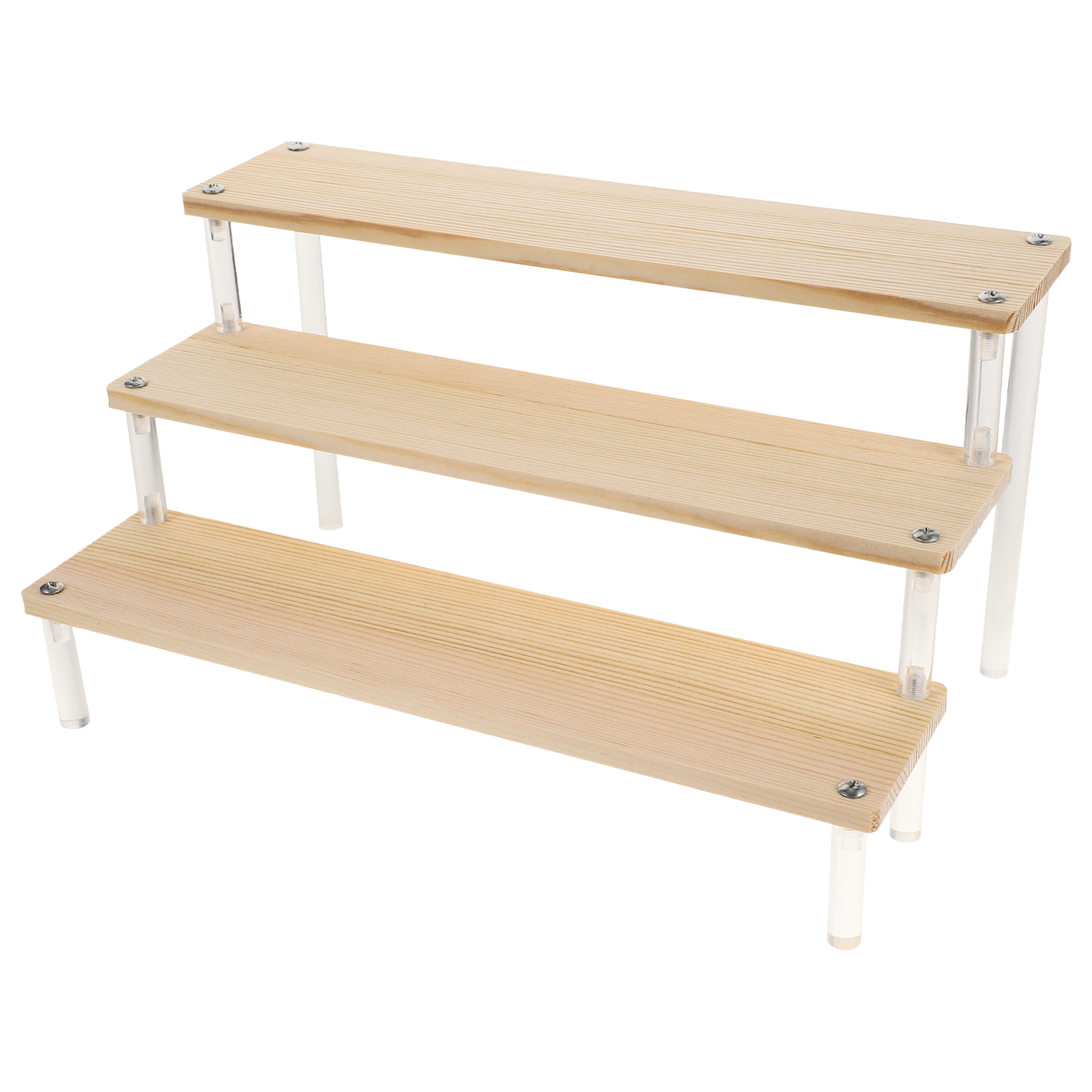 Eease Wooden 3-Tier Display Rack for Cupcakes, Perfumes, and Crafts ...