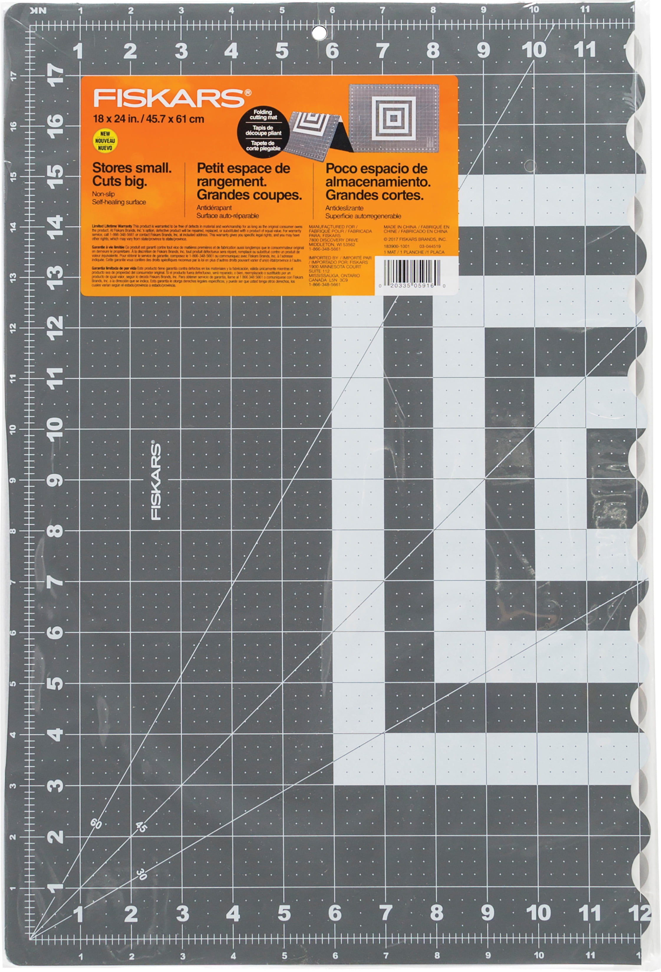 Fiskars Self - Healing Folding Cutting Mat 18X24 Inch, 1 Pack of 1 ...