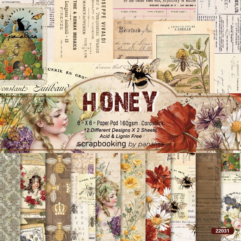 Crafts Scrapbook Paper, 6'' x 6'' Colored Card Stock Decoupage Floral ...