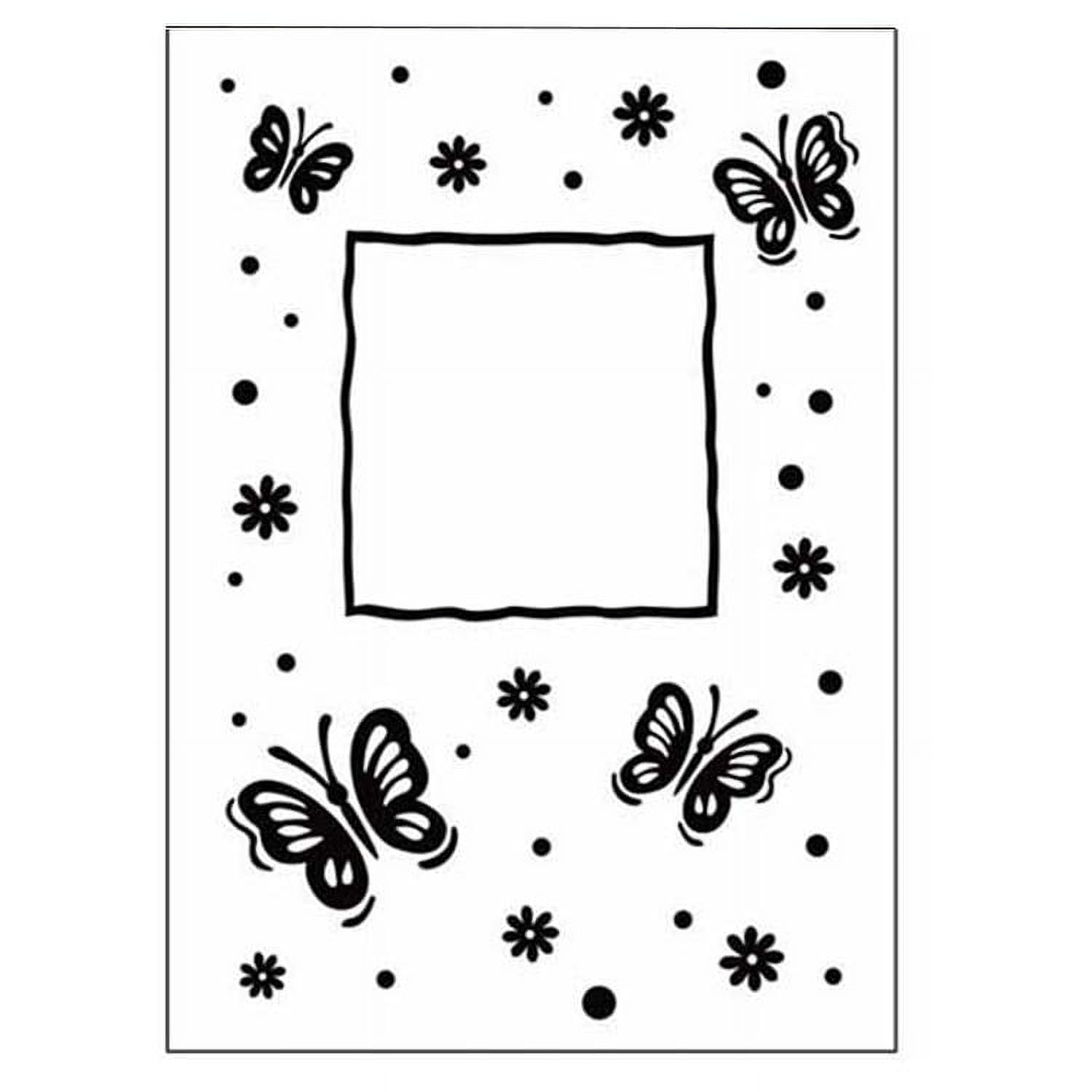 Crafts-Too Embossing Folder Butterfly Frame - Walmart.com