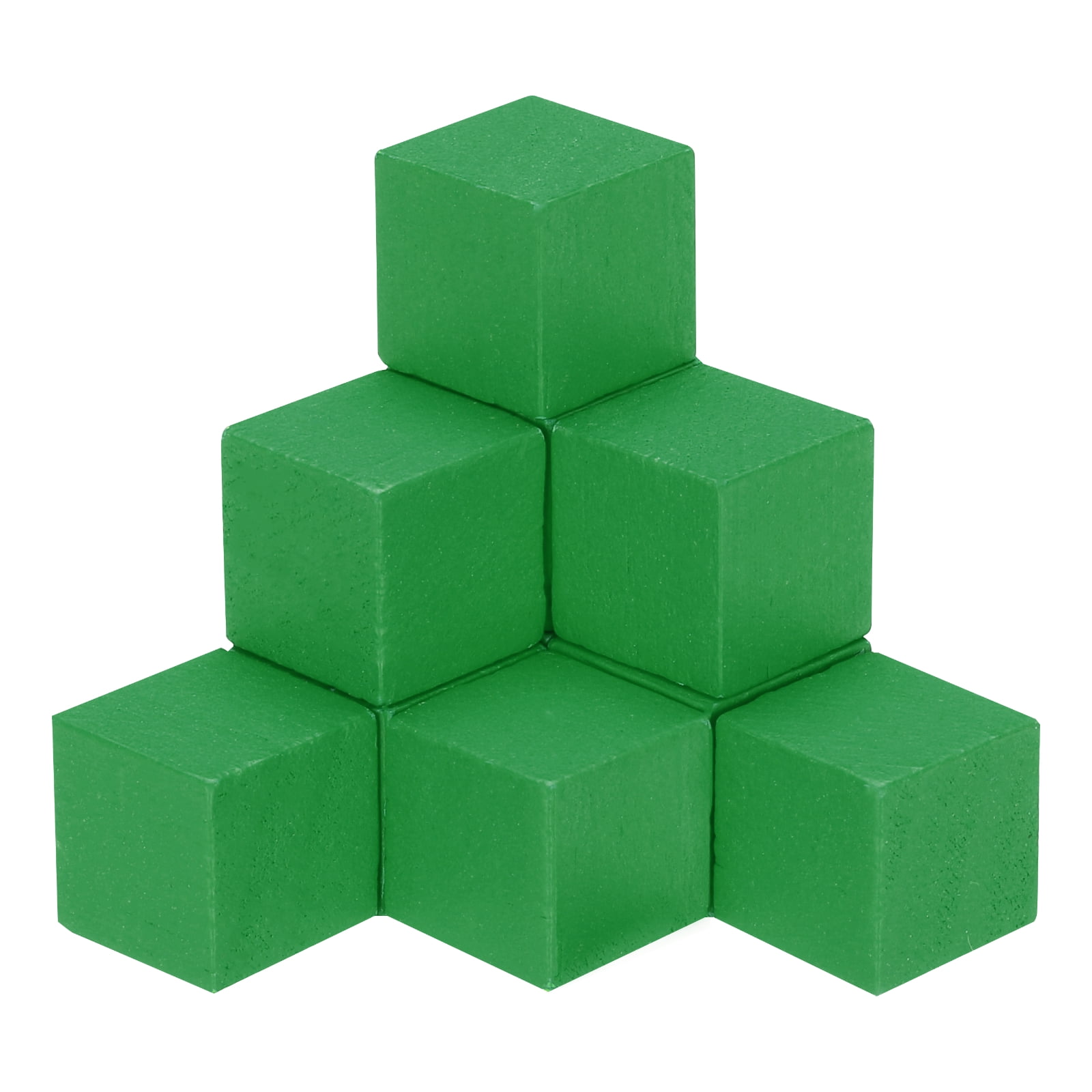 Crafts Wooden Cube 100 Pcs 1cm Square Green Natural Solid Wood Crafts ...
