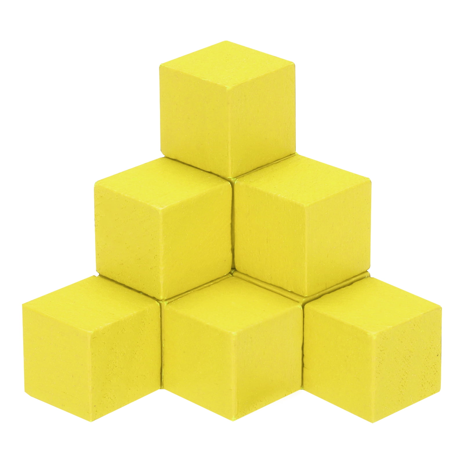Crafts Wooden Cube 50 Pcs 1cm Square Yellow Natural Solid Wood Crafts ...