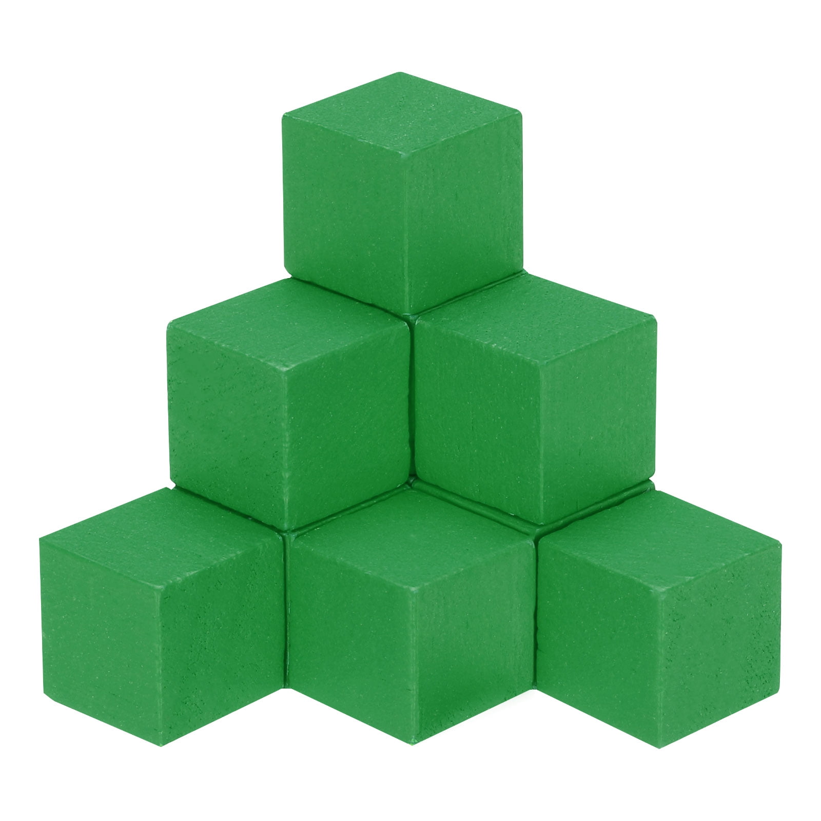 Crafts Wooden cube 100 Pcs Square Green Natural Solid Wood Crafts ...